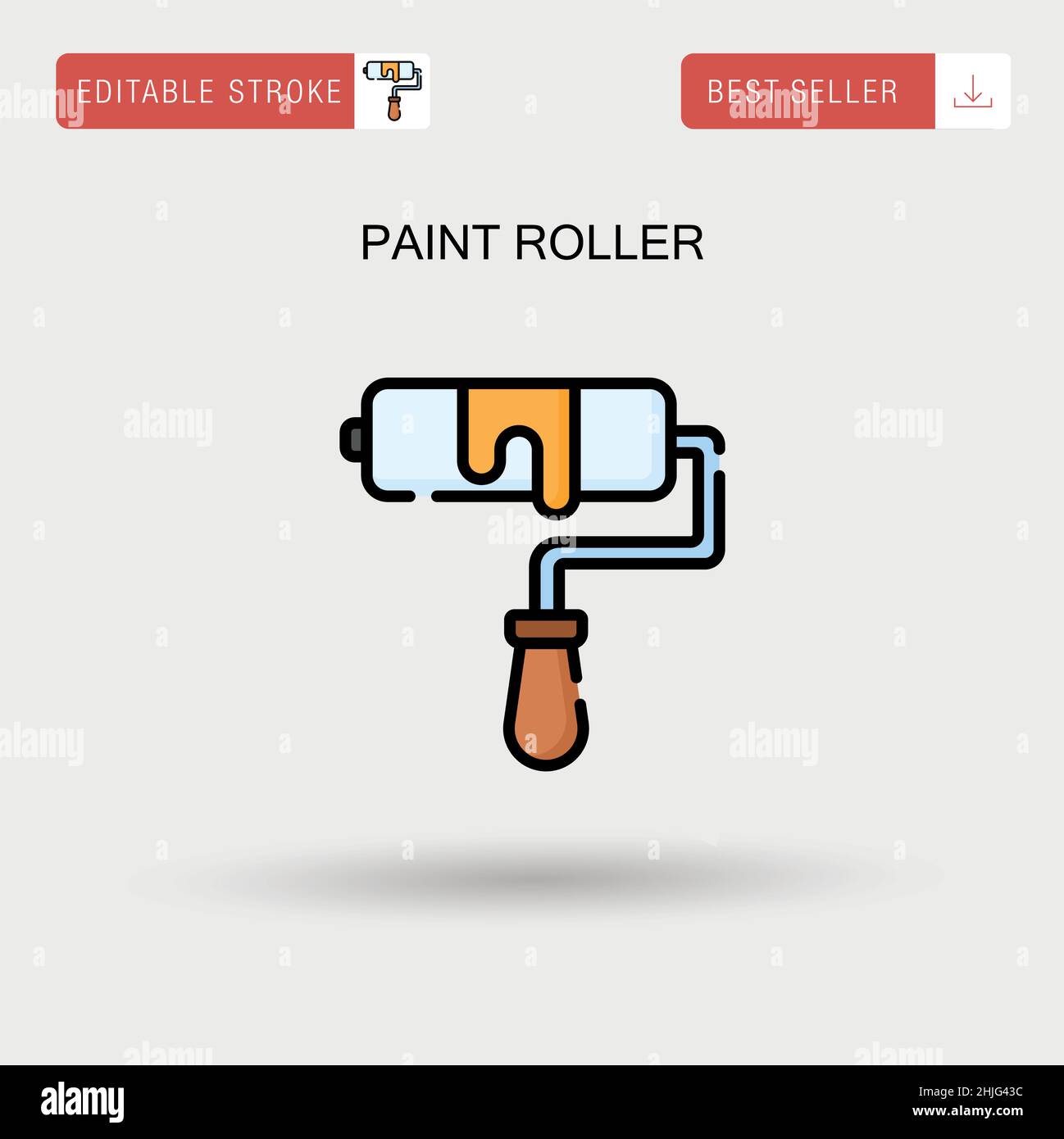 House roller painting icon Stock Vector Images - Alamy