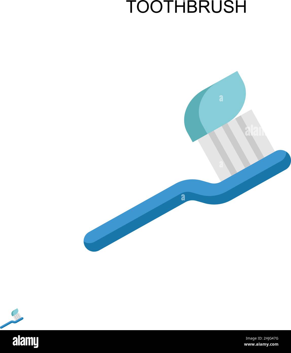 Toothbrush Simple vector icon. Illustration symbol design template for ...