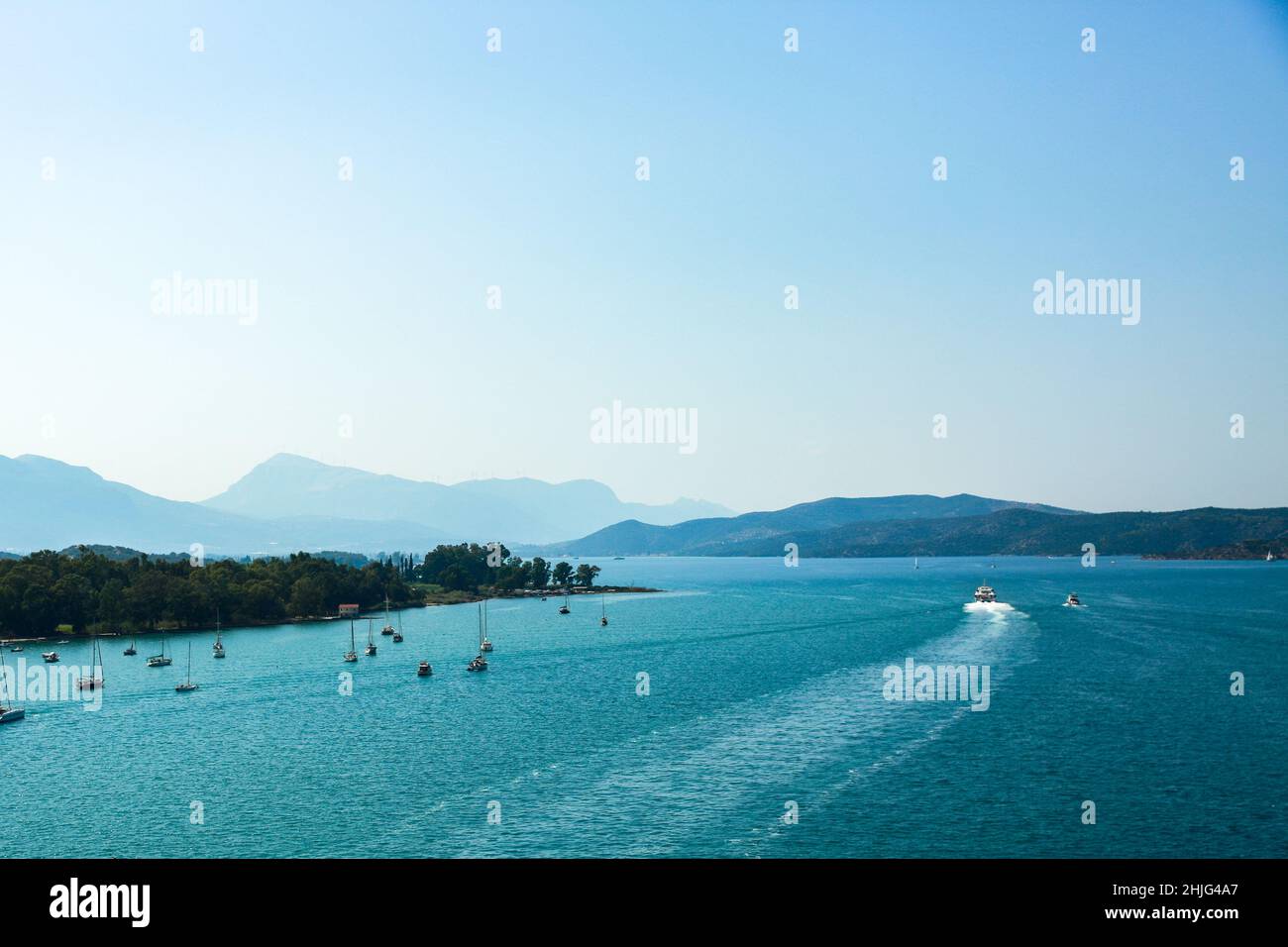 Coast of Paros island in Greece view from above in a summer day Stock ...