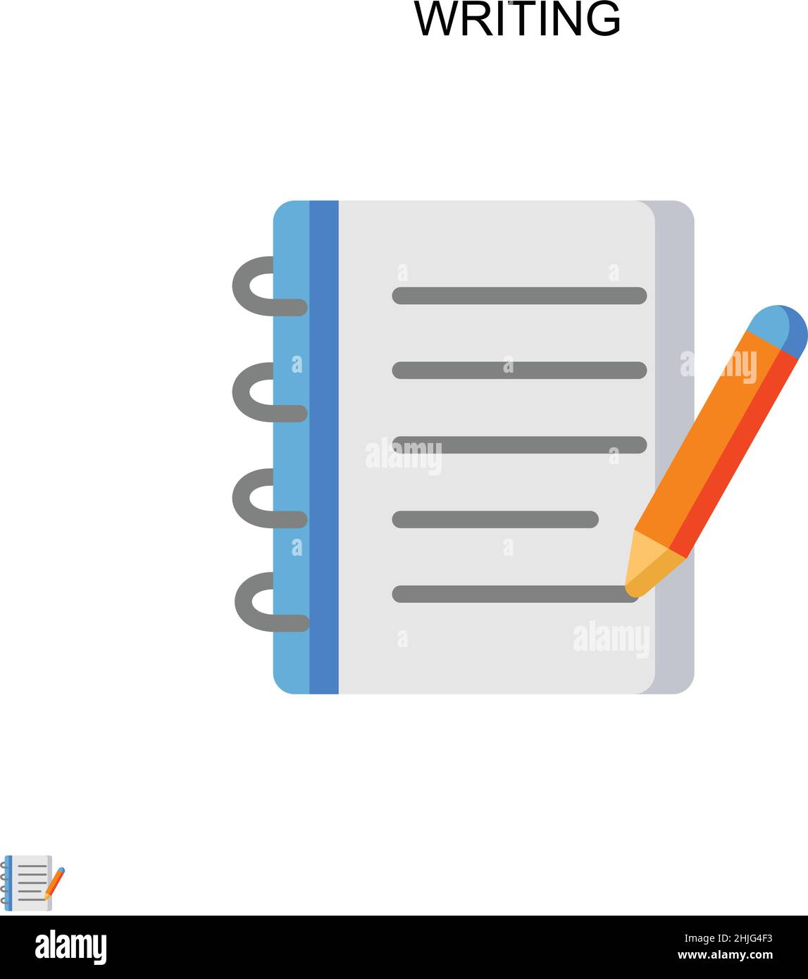 Writing Simple vector icon. Illustration symbol design template for web ...