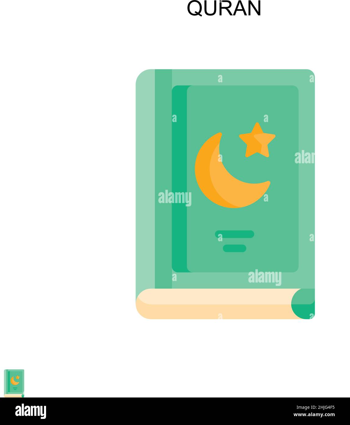 Quran Simple vector icon. Illustration symbol design template for web ...