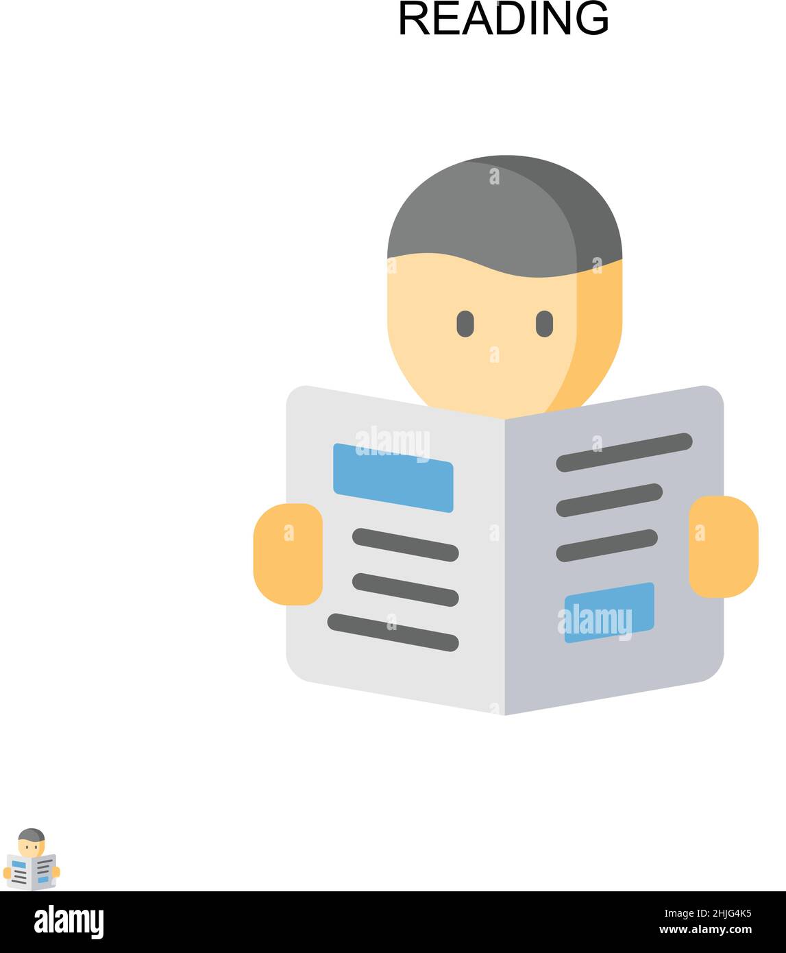 Reading Simple vector icon. Illustration symbol design template for web ...