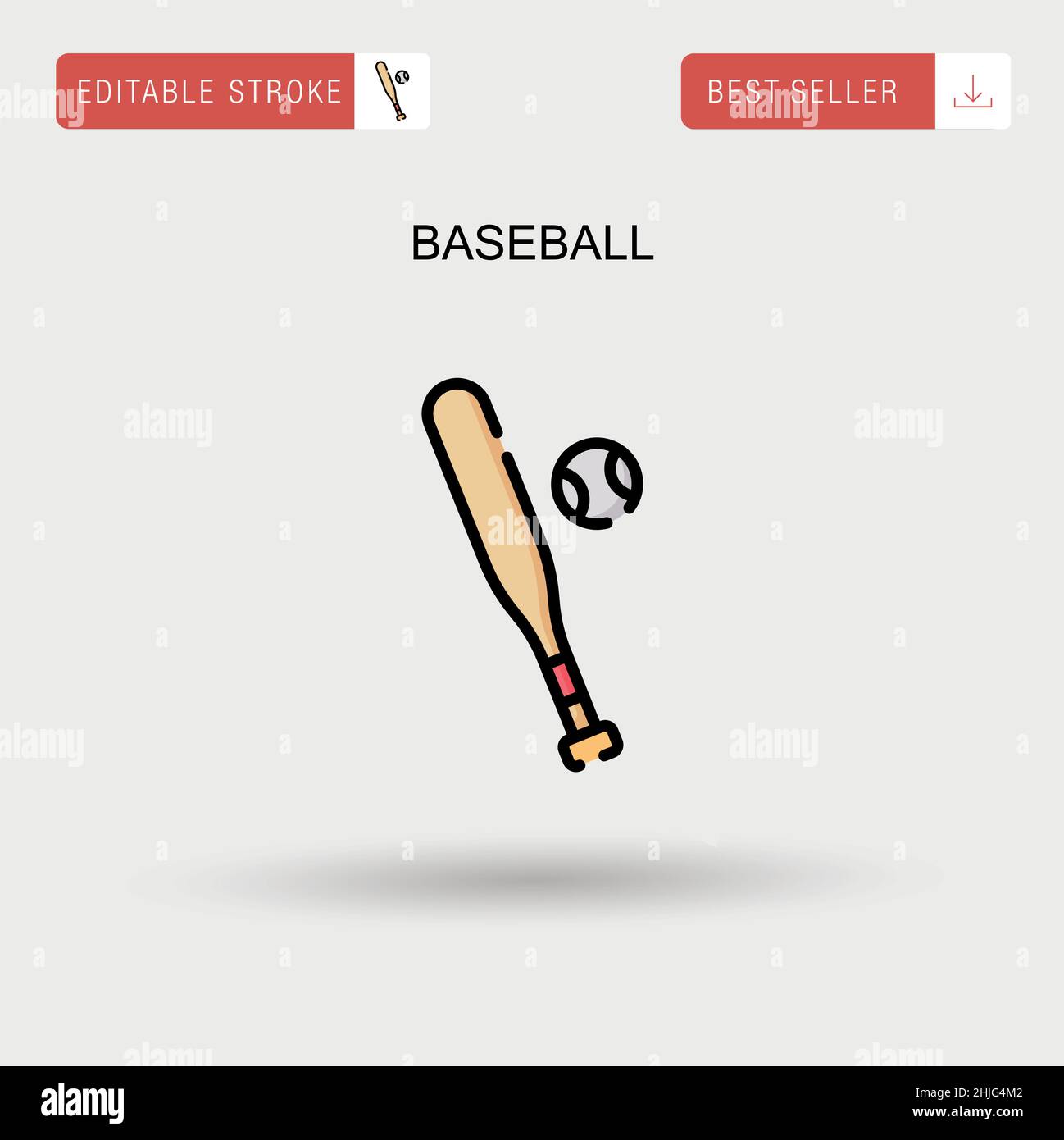 Baseball Simple vector icon Stock Vector Image & Art - Alamy