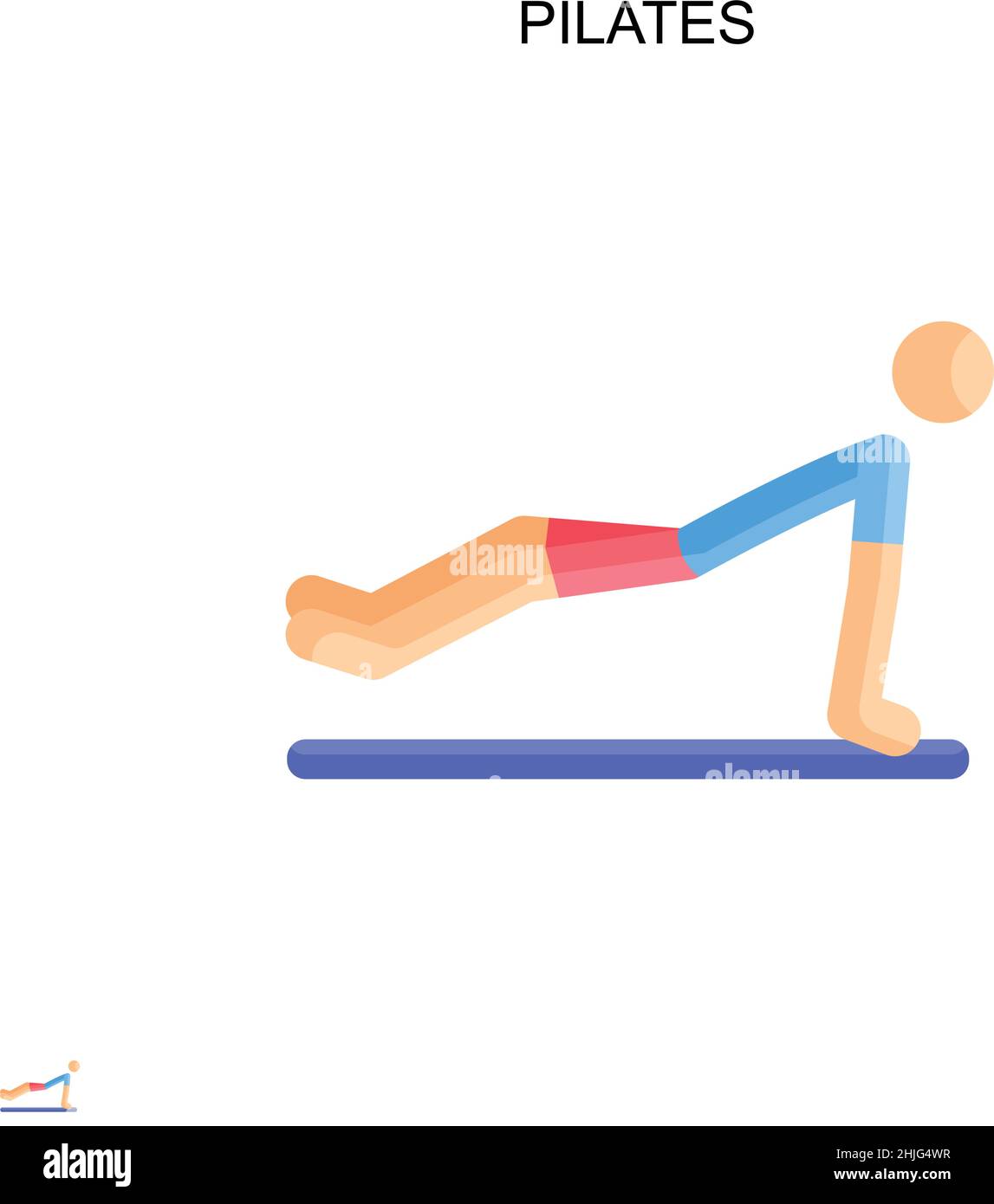 Pilates Simple vector icon. Illustration symbol design template for web ...