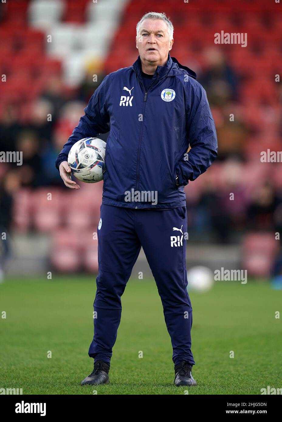 Wigan Athletic assistant manager Rob Kelly before the Sky Bet League ...