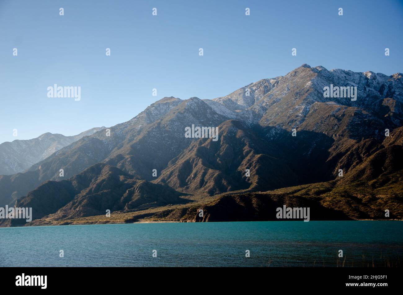 Beautiful clean river with a mountain landscape in Argentina Stock ...