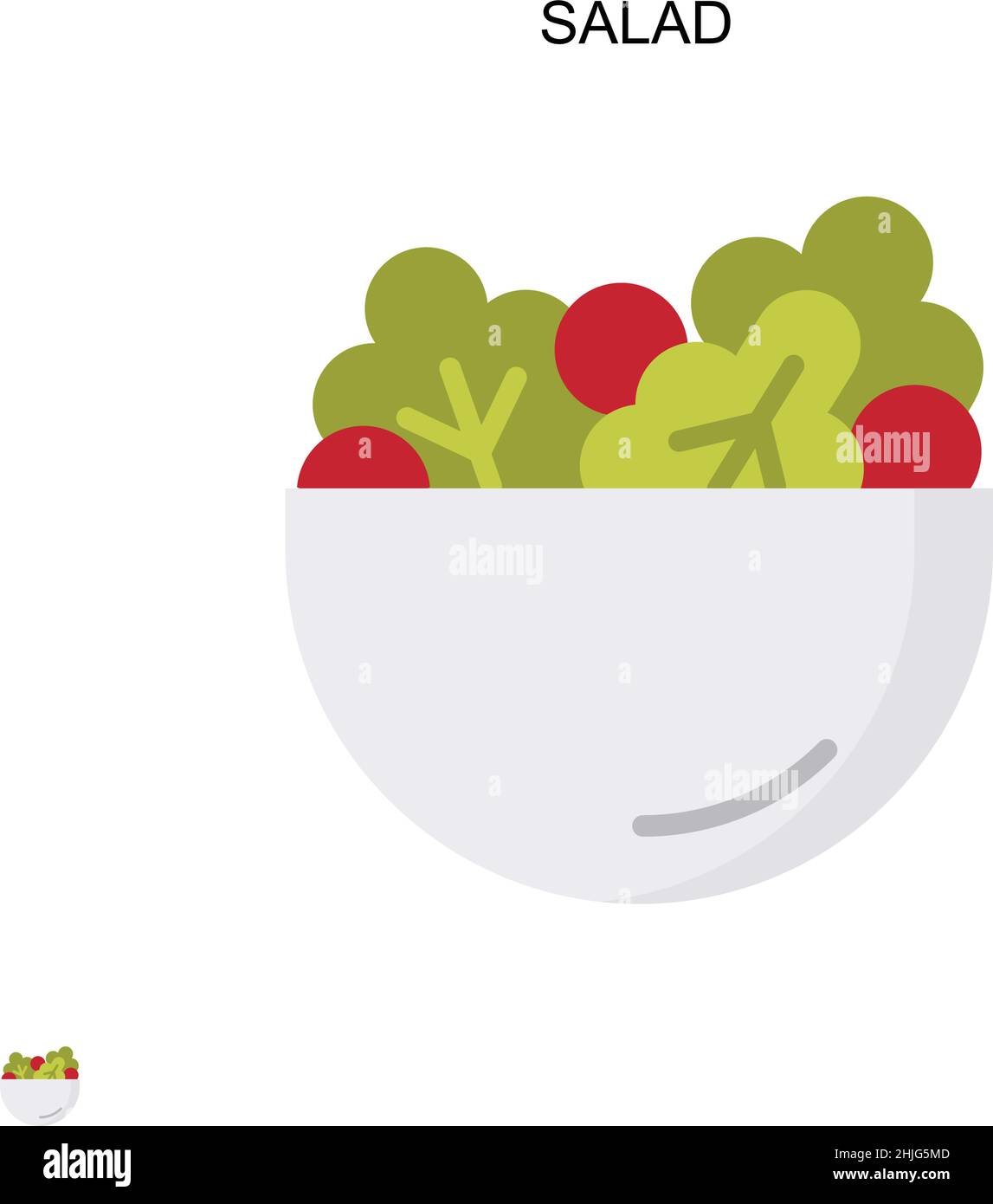 Salad Simple vector icon. Illustration symbol design template for web ...