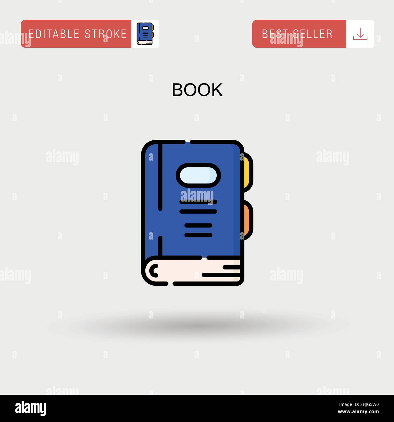 Book Simple vector icon Stock Vector Image & Art - Alamy