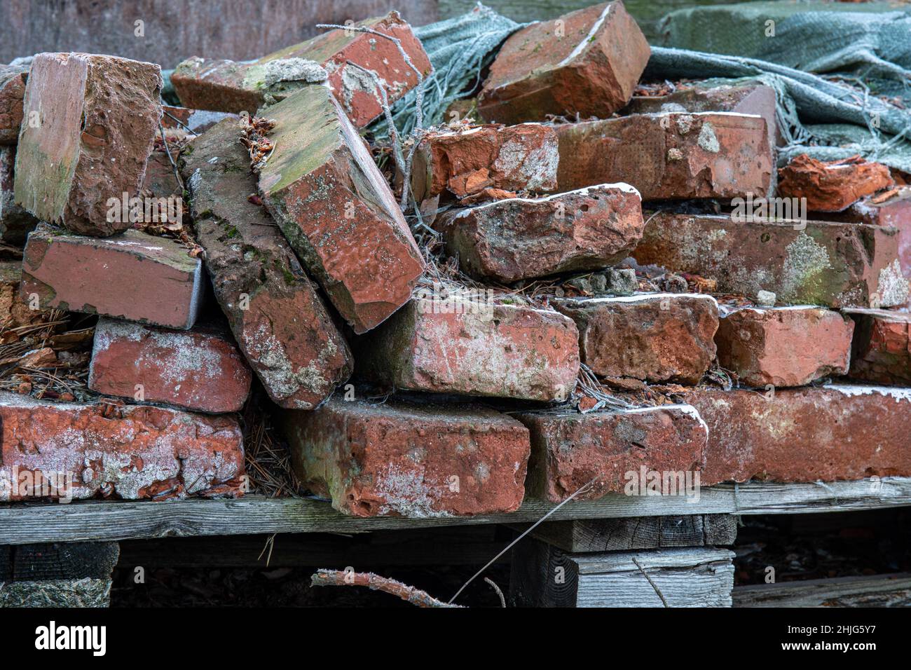Pile Of Red Bricks