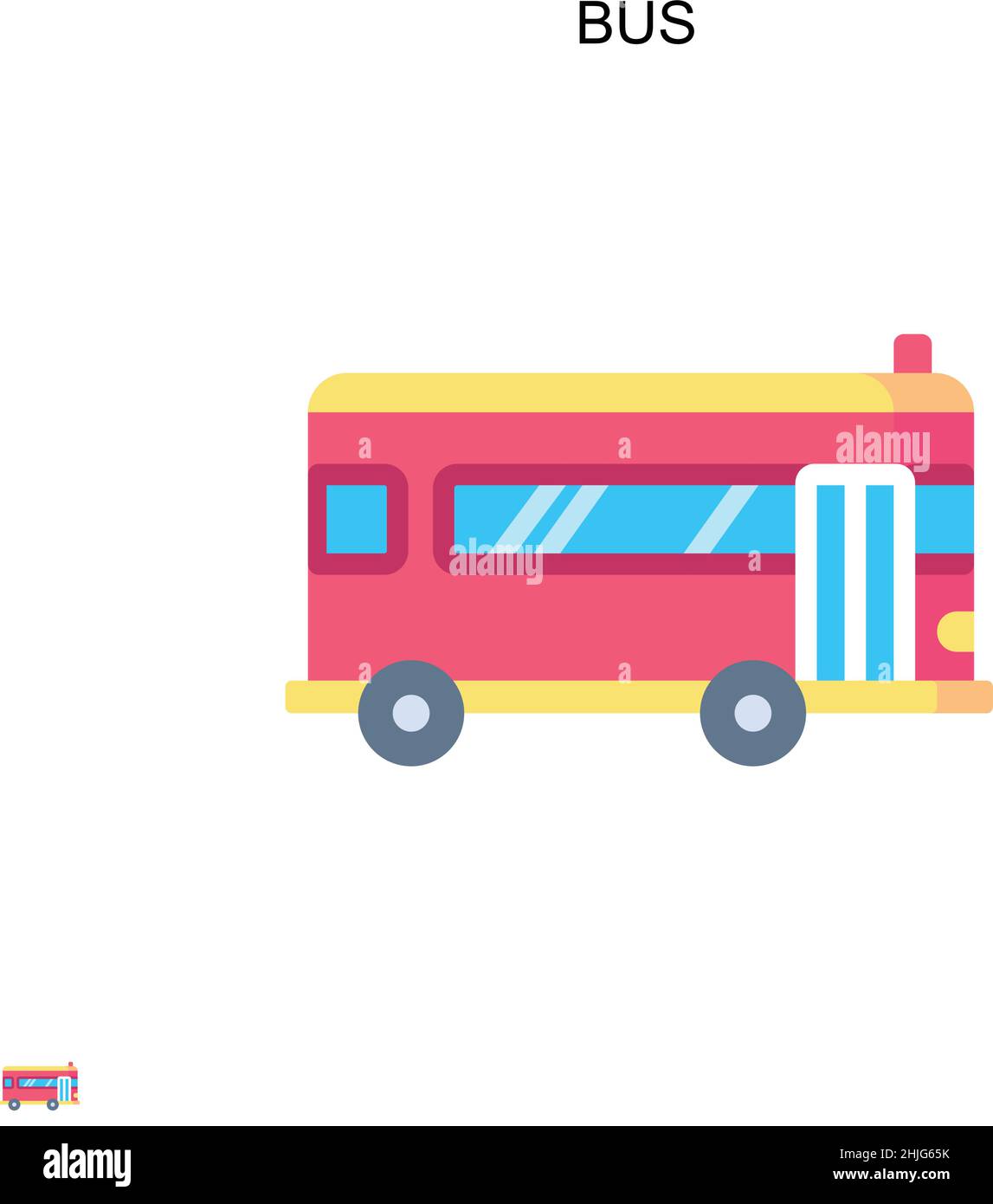 Bus Simple vector icon. Illustration symbol design template for web ...