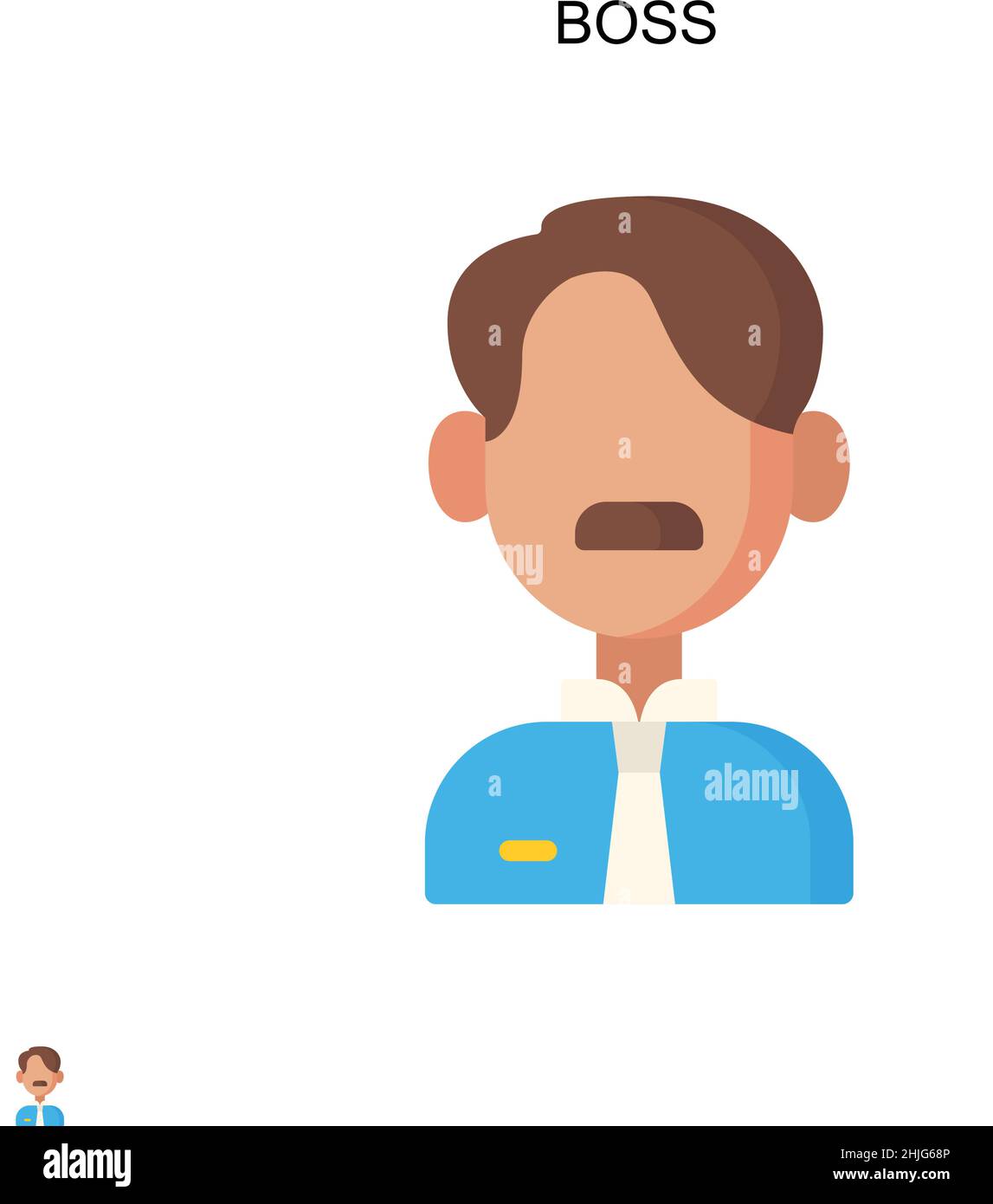 Boss Simple vector icon. Illustration symbol design template for web ...