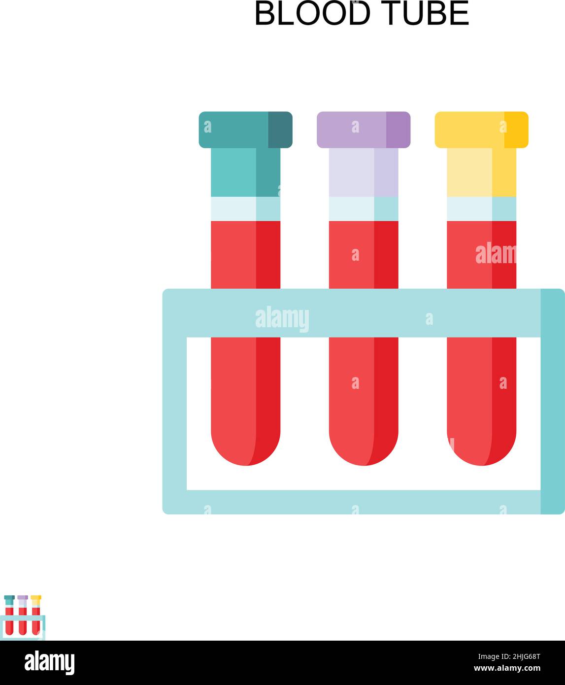 Blood tube Simple vector icon. Illustration symbol design template for ...