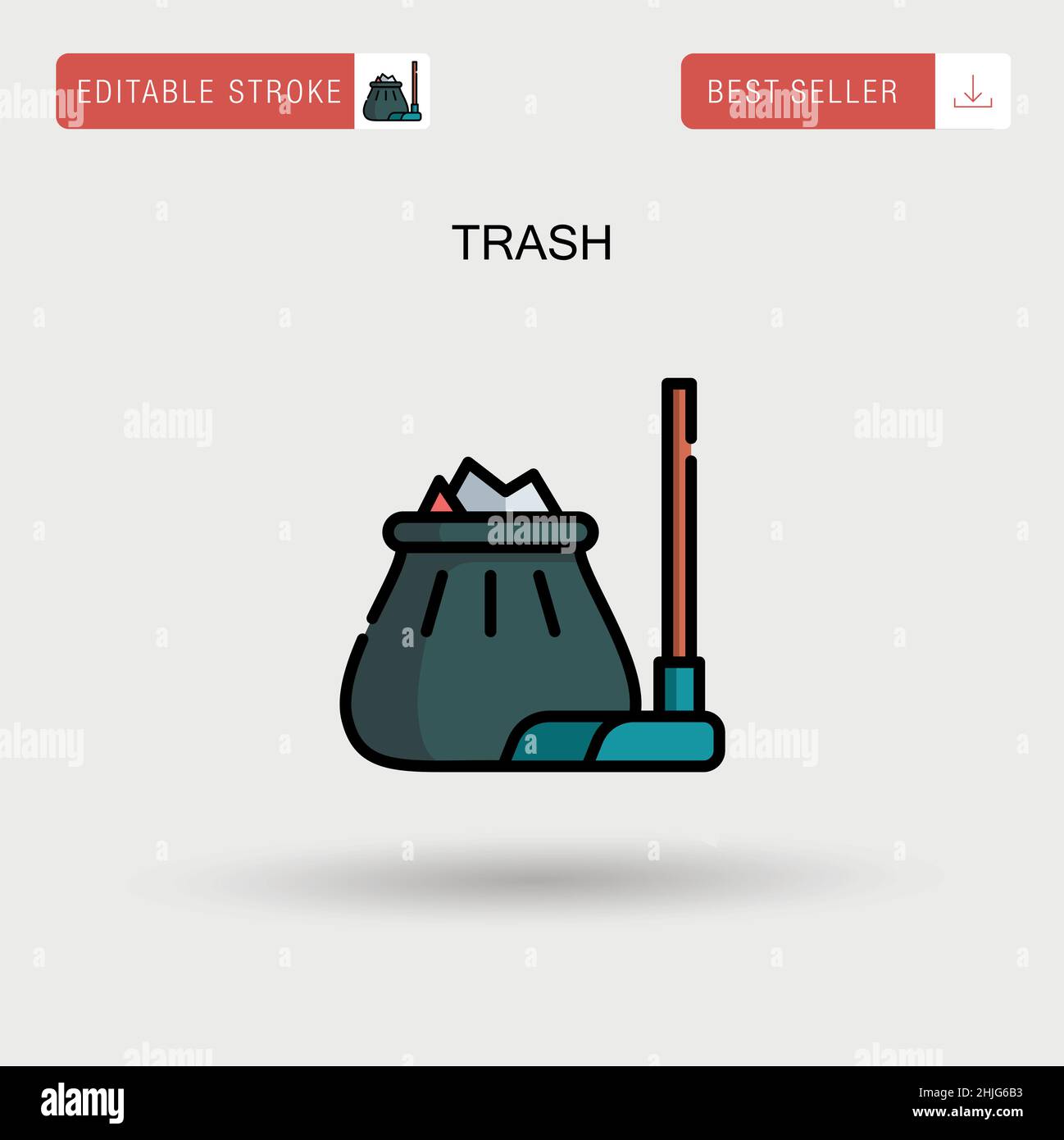 Trash Simple vector icon Stock Vector Image & Art - Alamy