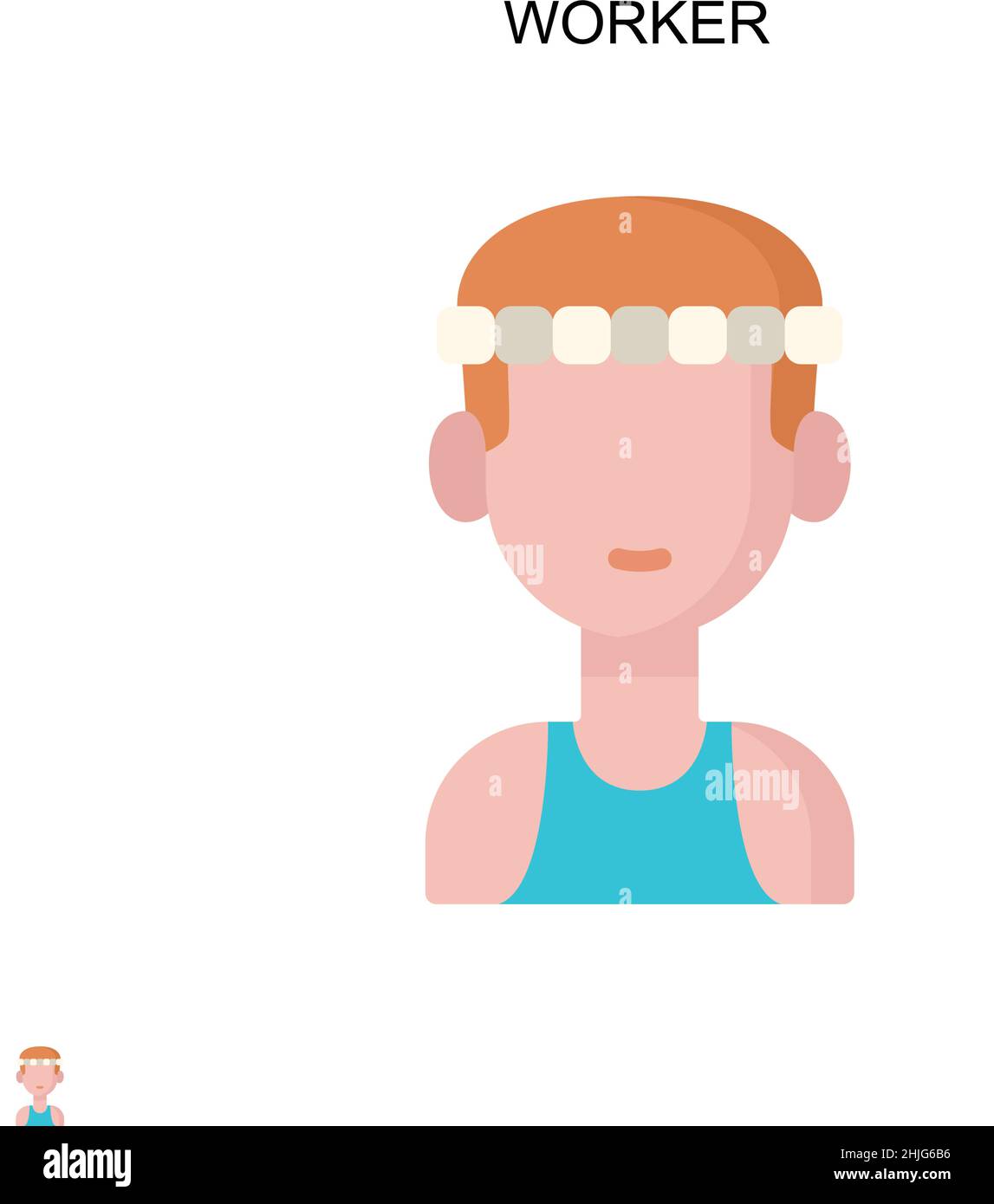 Worker Simple vector icon. Illustration symbol design template for web ...