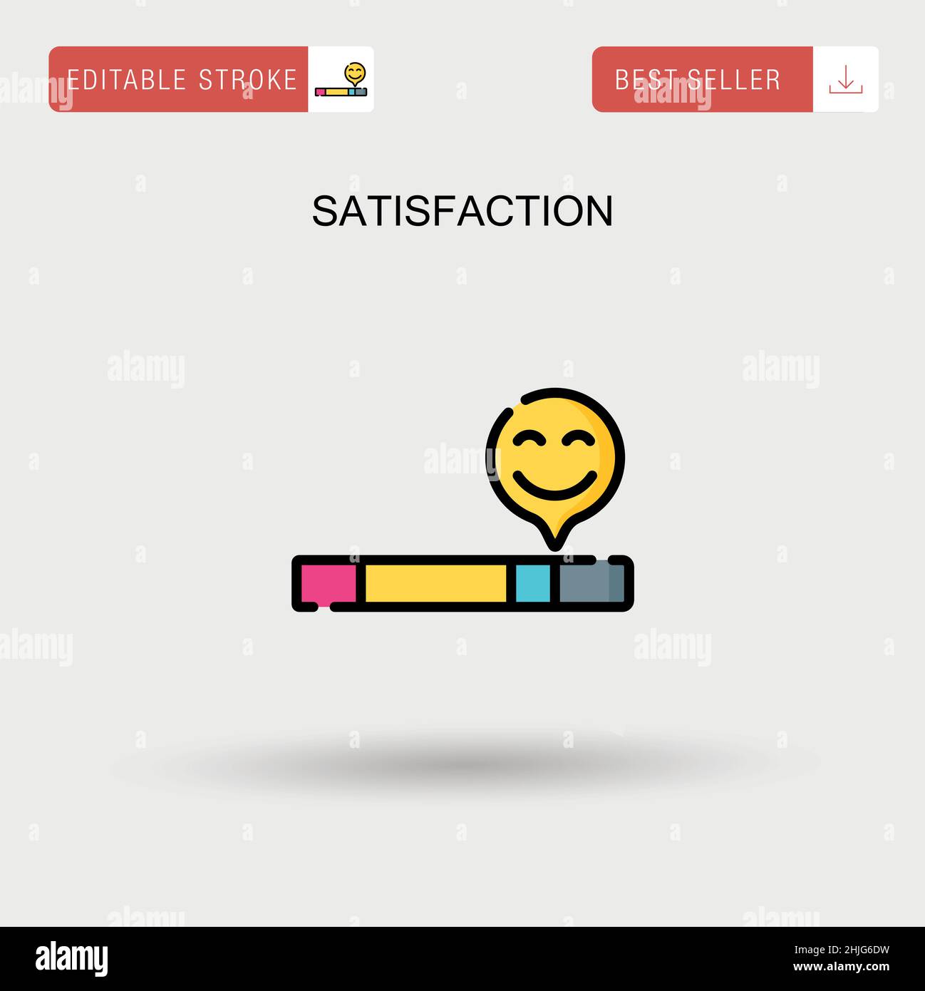 Satisfaction Simple vector icon Stock Vector Image & Art - Alamy