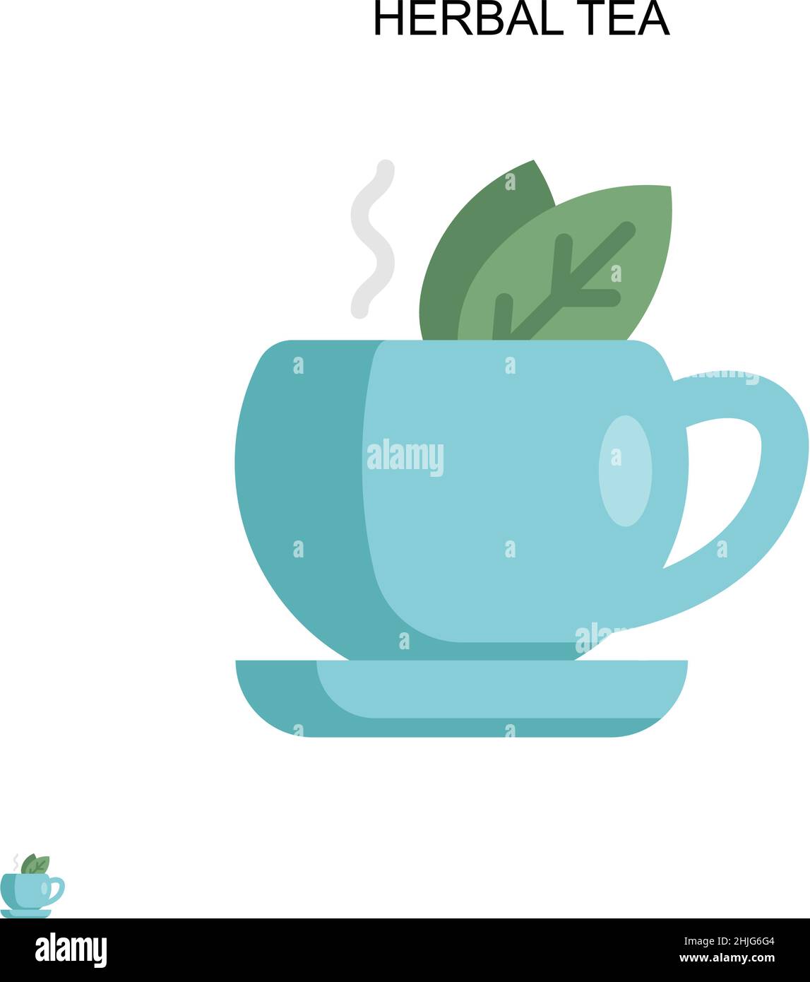 Herbal tea Simple vector icon. Illustration symbol design template for ...