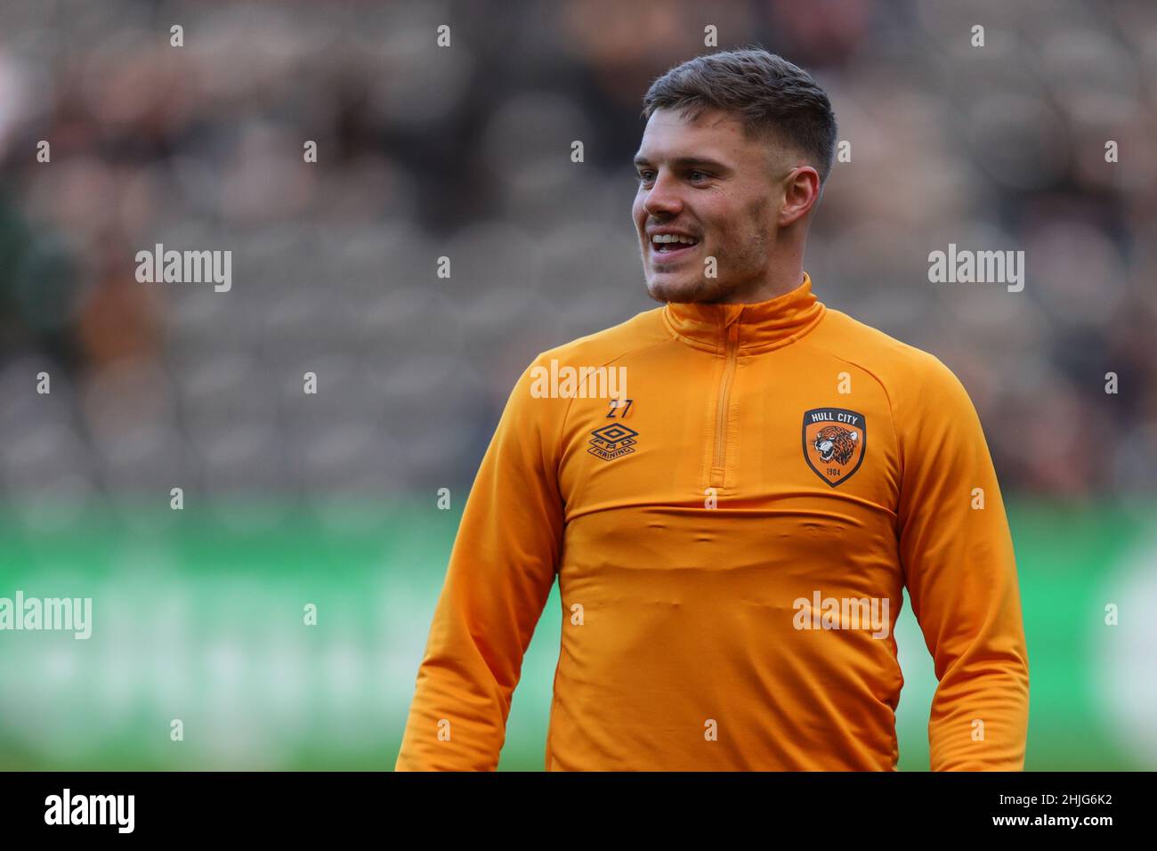 Regan Slater #27 of Hull City during the pre-game warmup Stock Photo ...