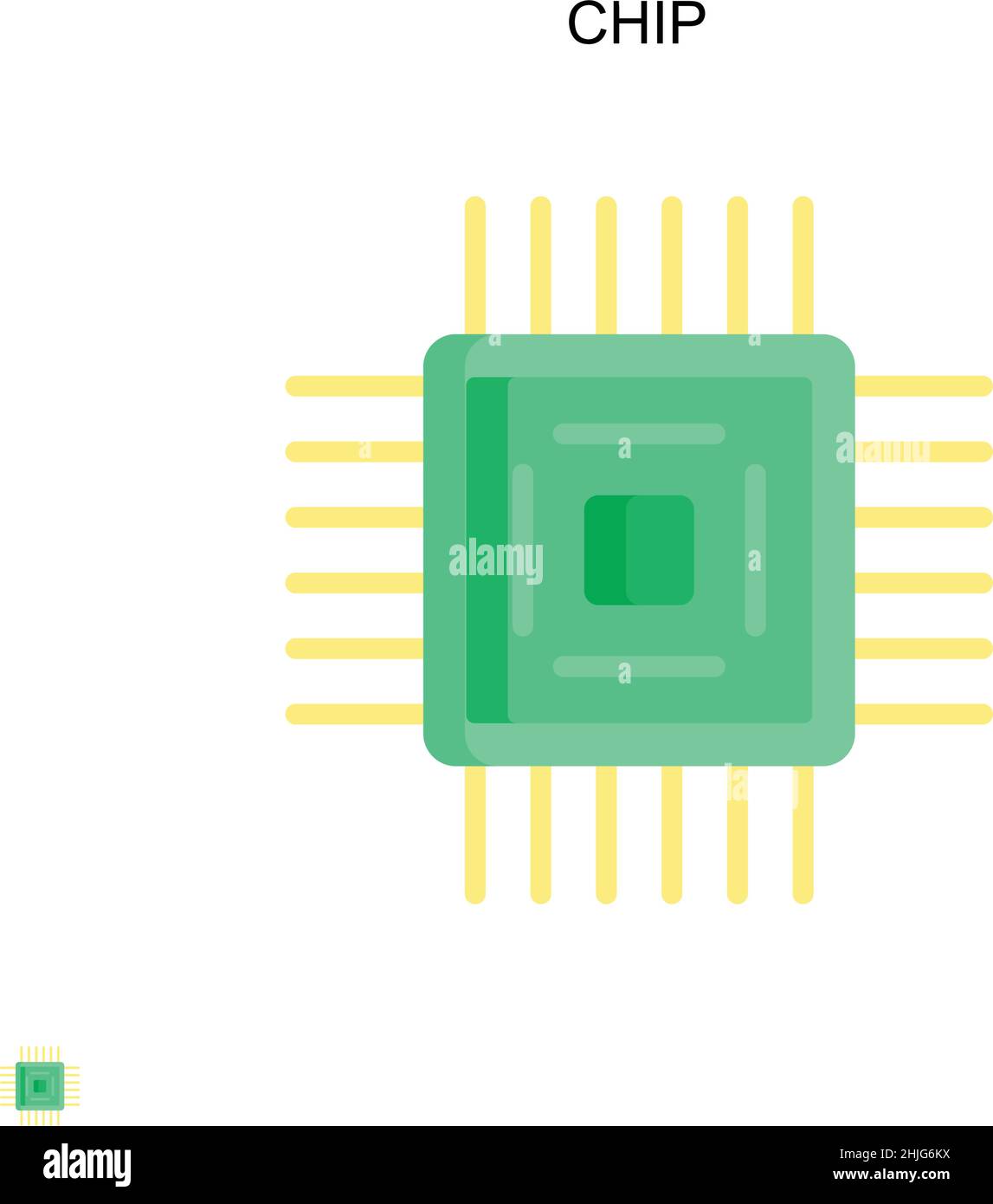 Chip Simple vector icon. Illustration symbol design template for web ...