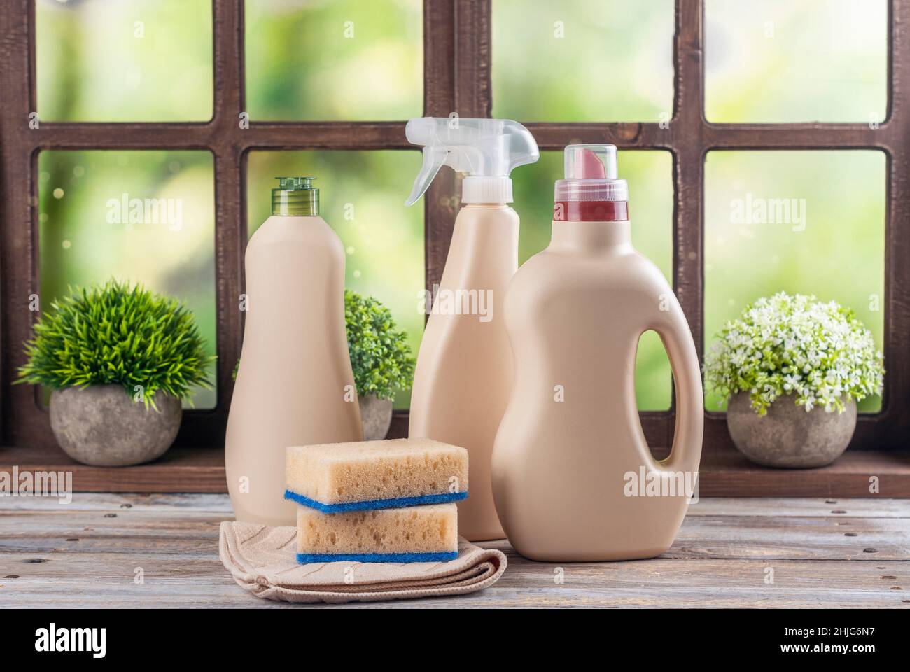 Spring cleaning background. Eco-Friendly natural cleaners, Cleaning ...