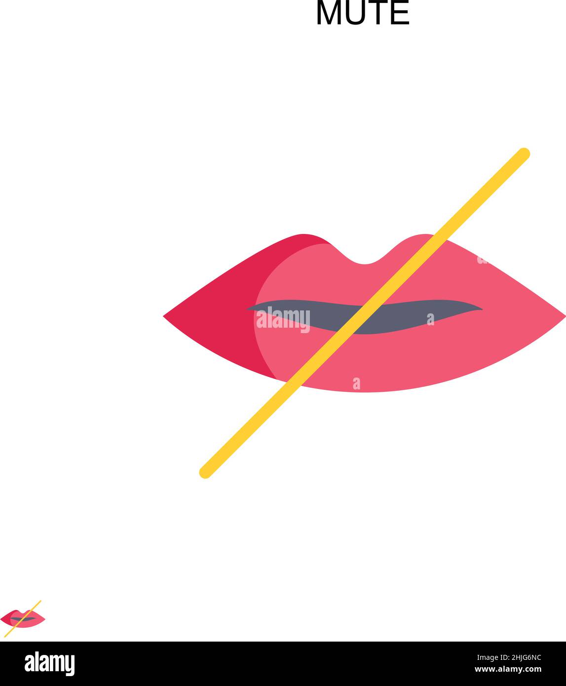 Mute Simple vector icon. Illustration symbol design template for web ...