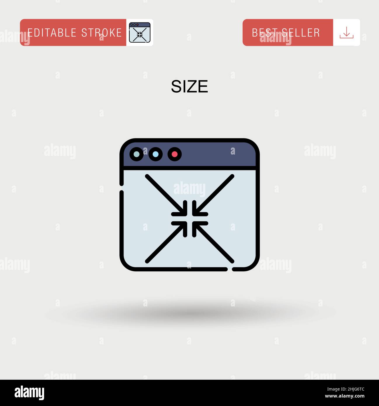 Size Simple vector icon Stock Vector Image & Art - Alamy