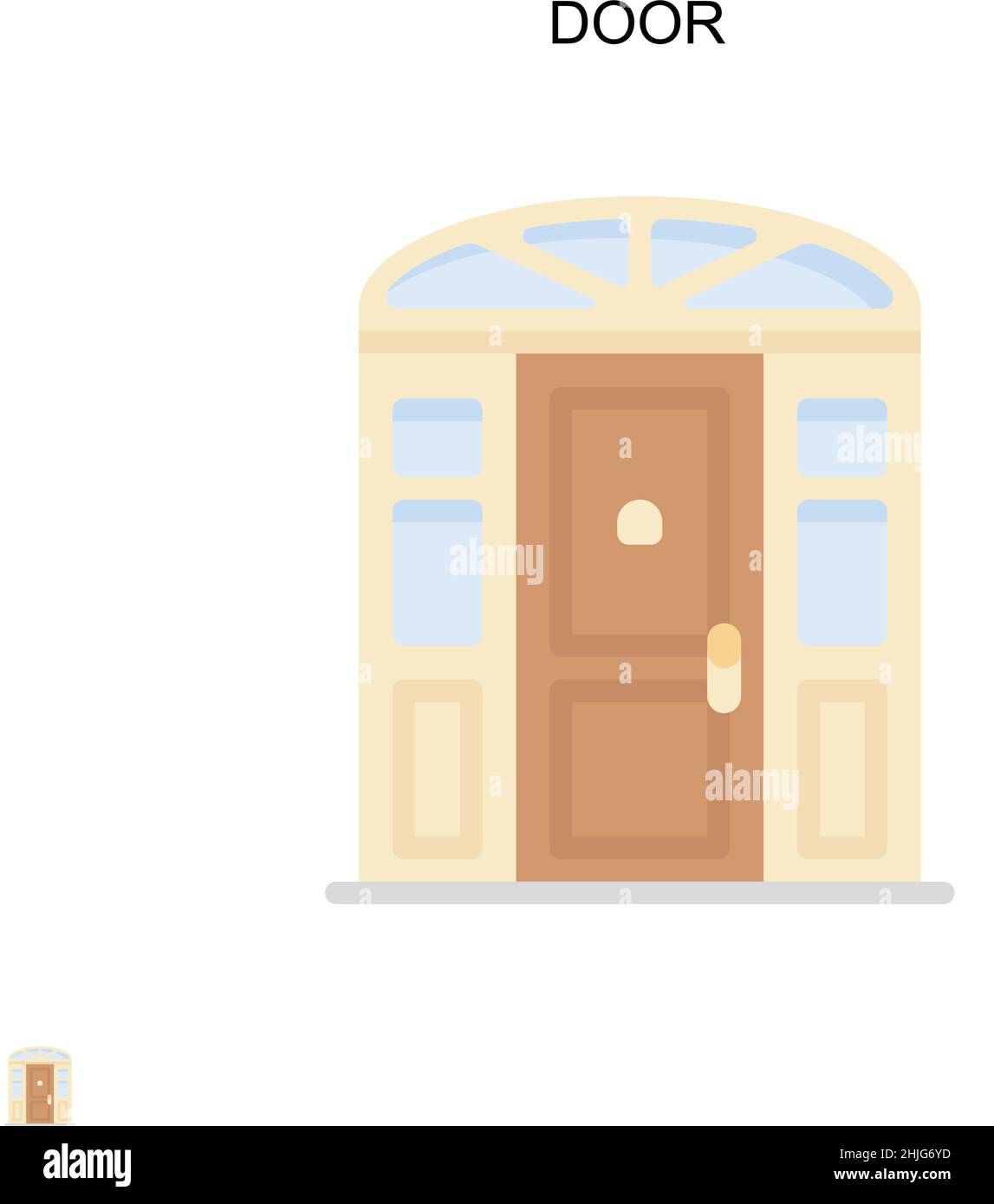 Door Simple vector icon. Illustration symbol design template for web ...