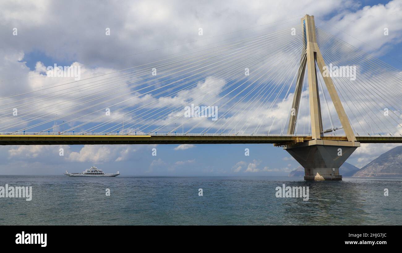 Rio - Antirio bridge at Rio,Achaia,Greece Stock Photo - Alamy