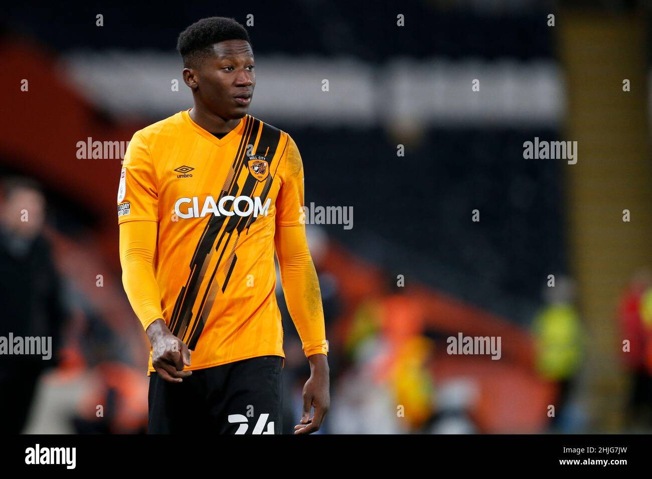 Di'Shon Bernard #24 of Hull City Stock Photo - Alamy