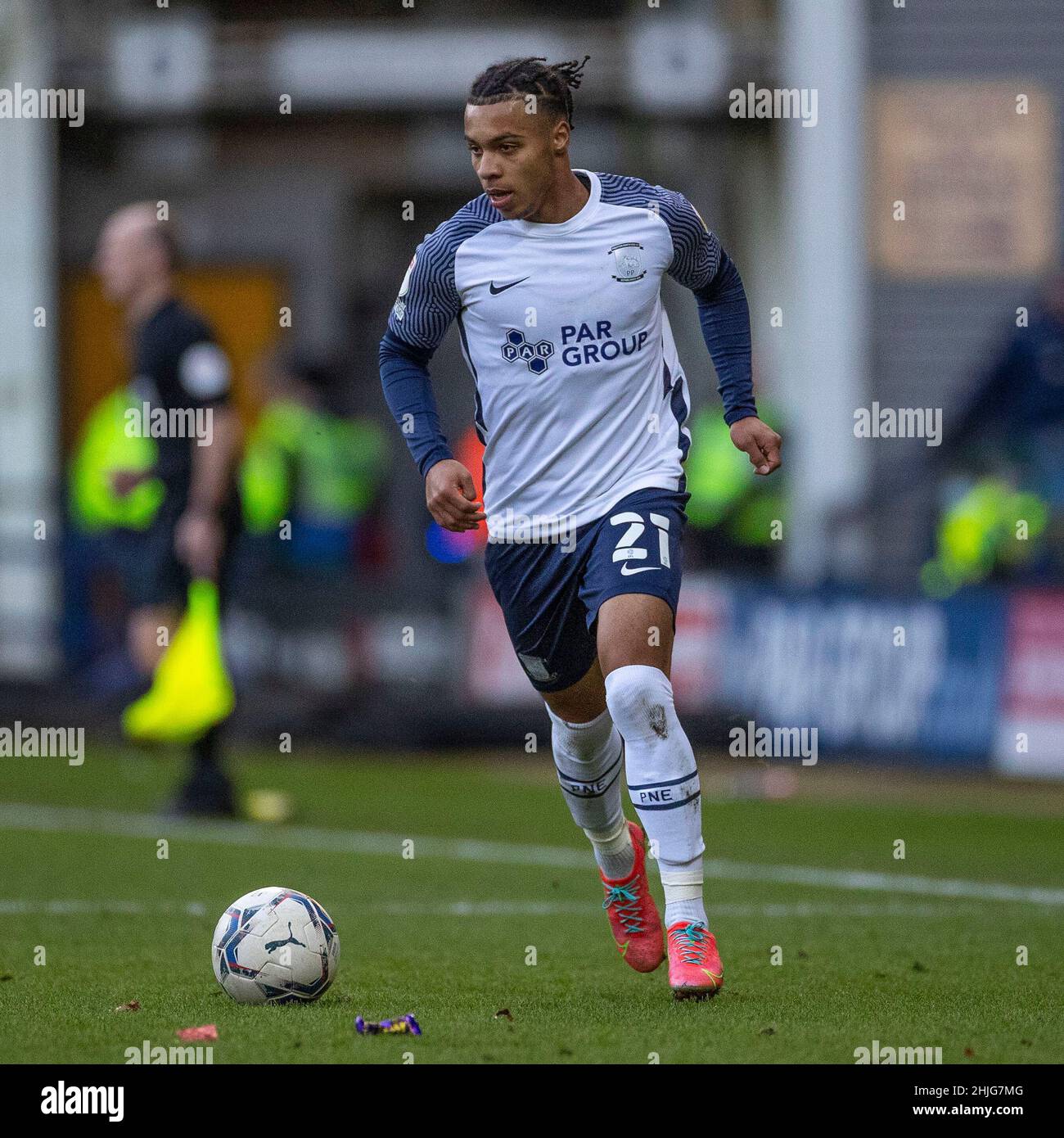 Cameron Archer #21 of Preston North End in action Stock Photo - Alamy