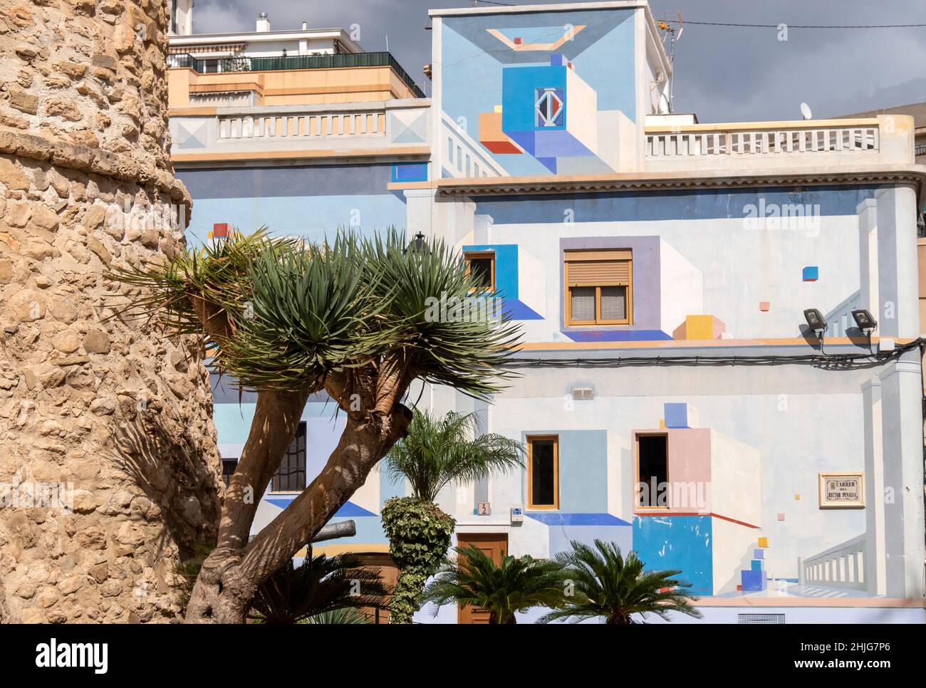 Old town in Calpe,Sapin Stock Photo - Alamy