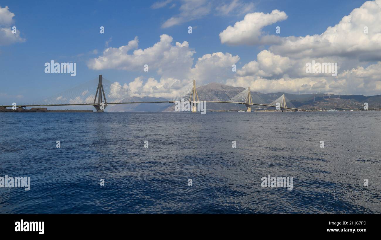 Rio - Antirio bridge at Rio,Achaia,Greece Stock Photo - Alamy
