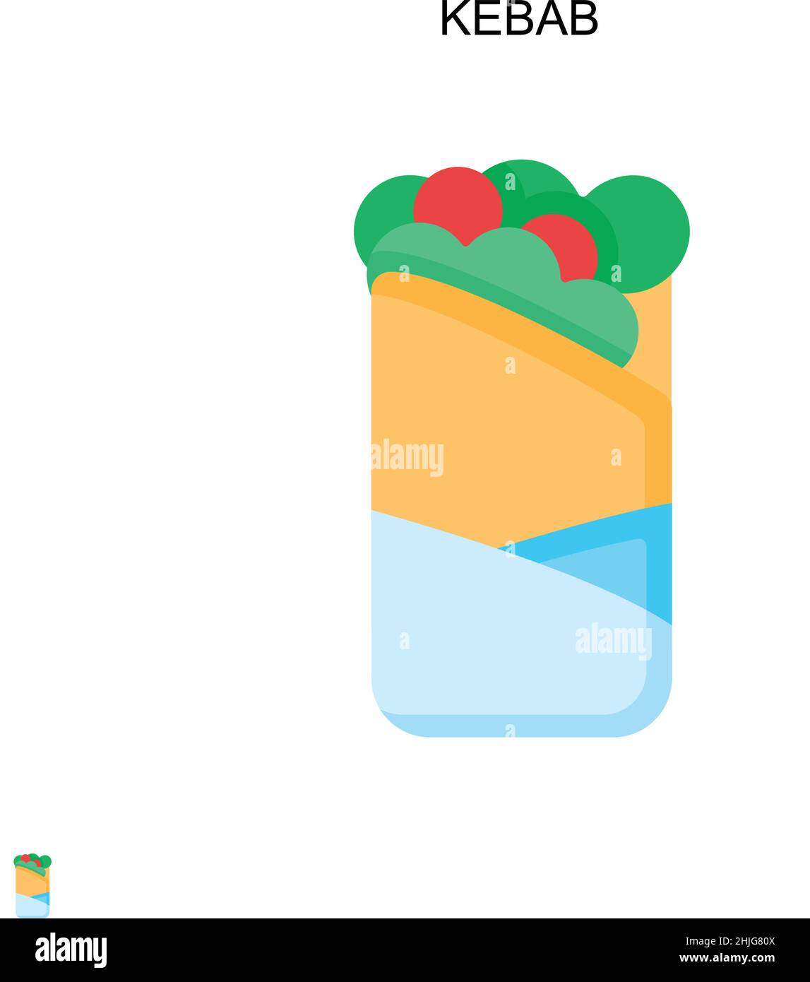 Kebab Simple vector icon. Illustration symbol design template for web ...