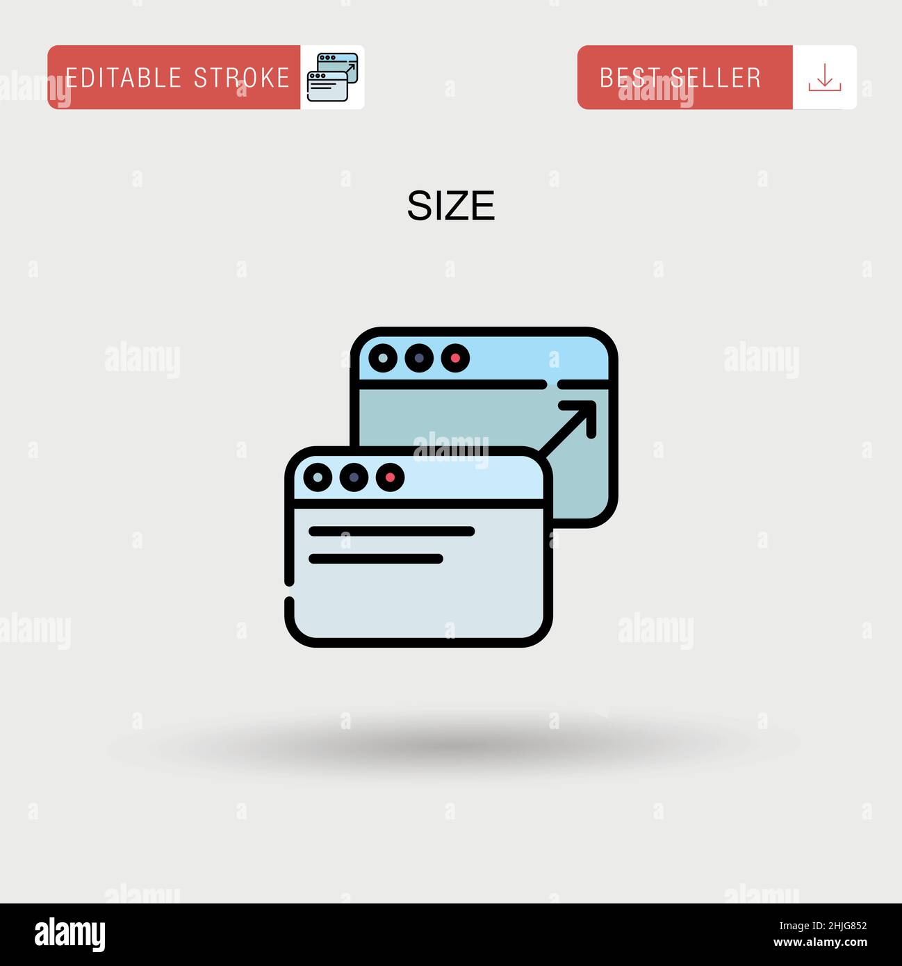 Size Simple vector icon Stock Vector Image & Art - Alamy