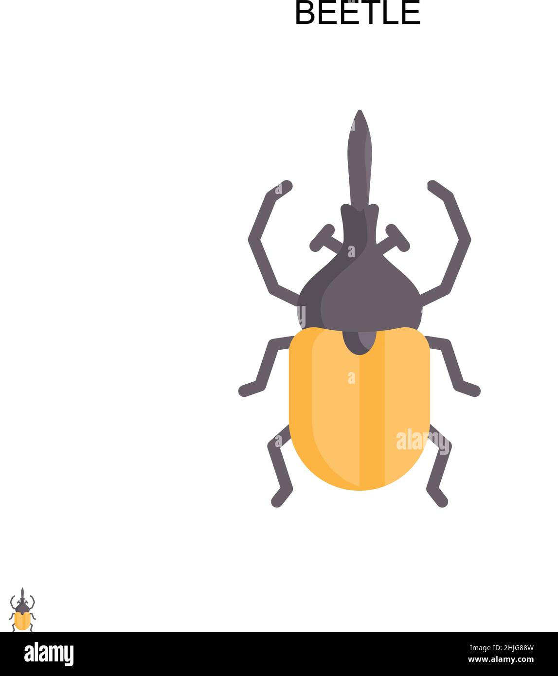Beetle Simple vector icon. Illustration symbol design template for web ...