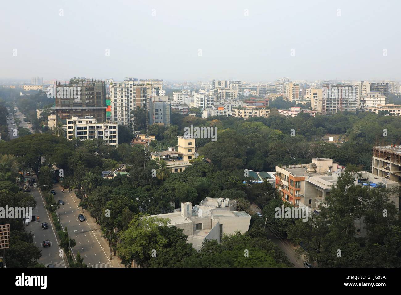 Aerial view of Gulshan area in Dhaka City, Bangladesh. (Photo by Md ...