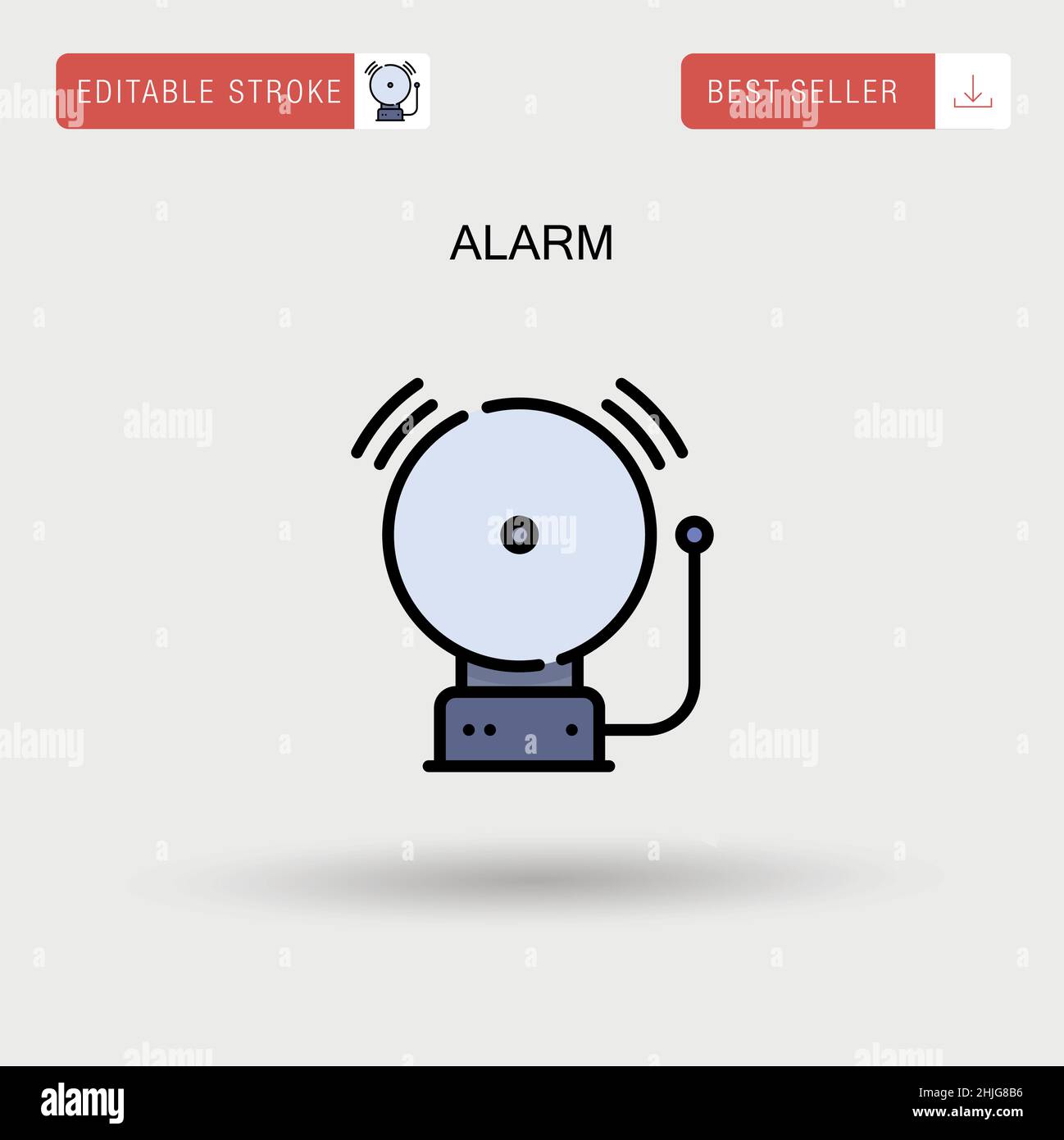 Alarm Simple vector icon Stock Vector Image & Art - Alamy
