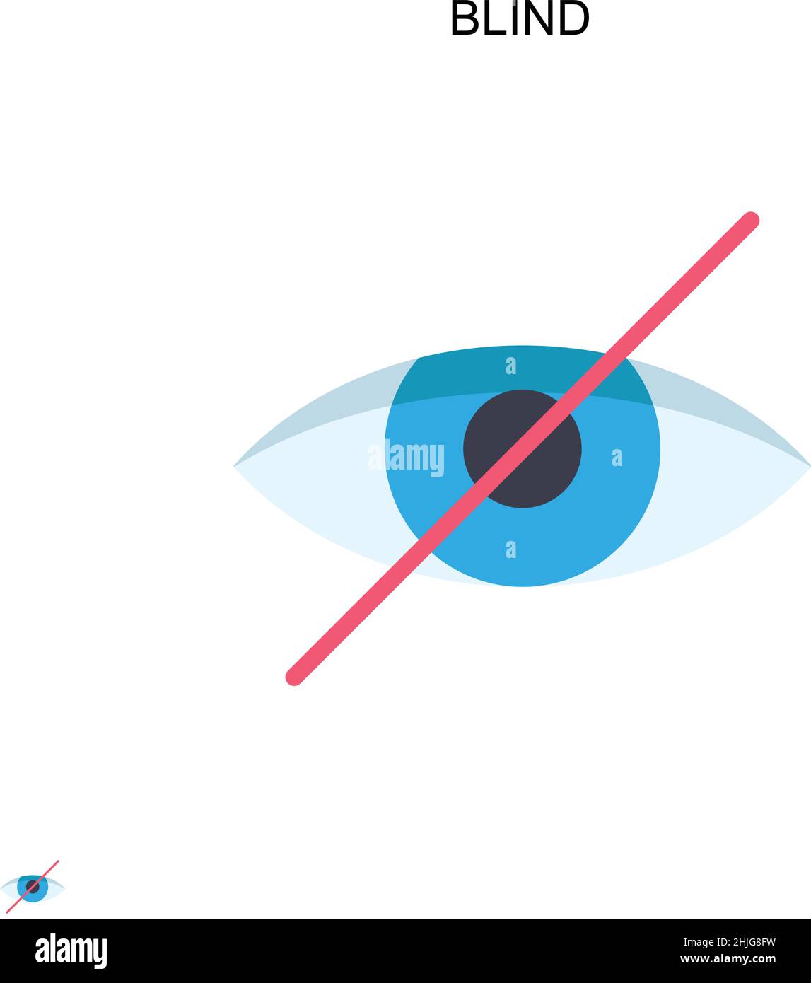 Blind Simple vector icon. Illustration symbol design template for web ...