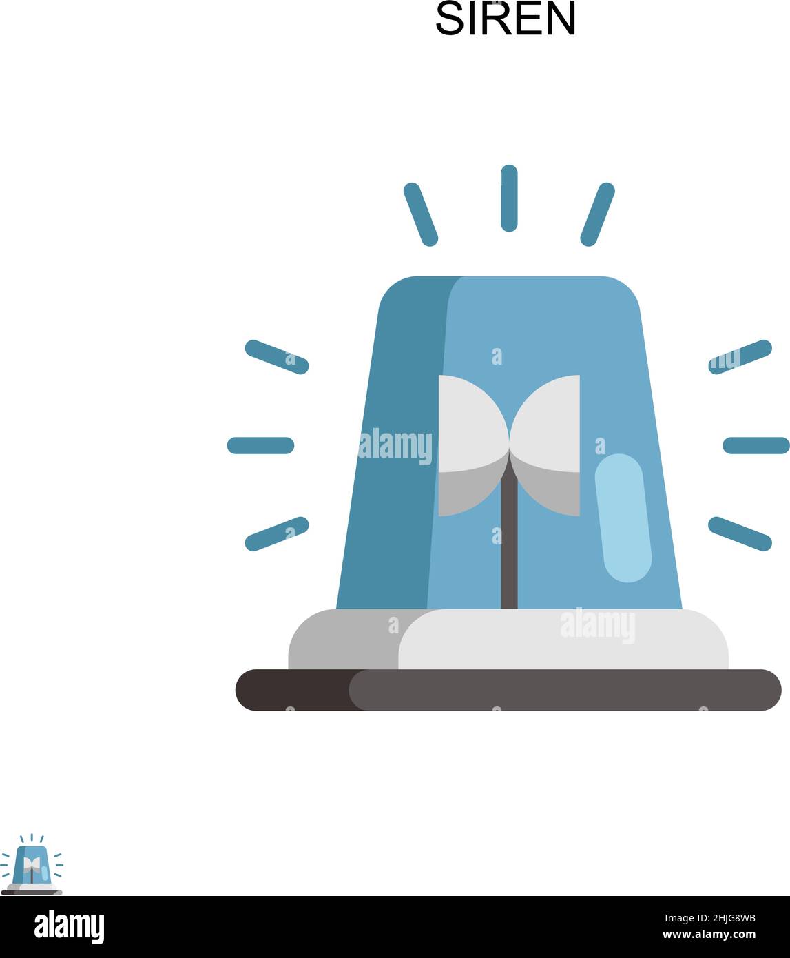 Siren Simple vector icon. Illustration symbol design template for web ...