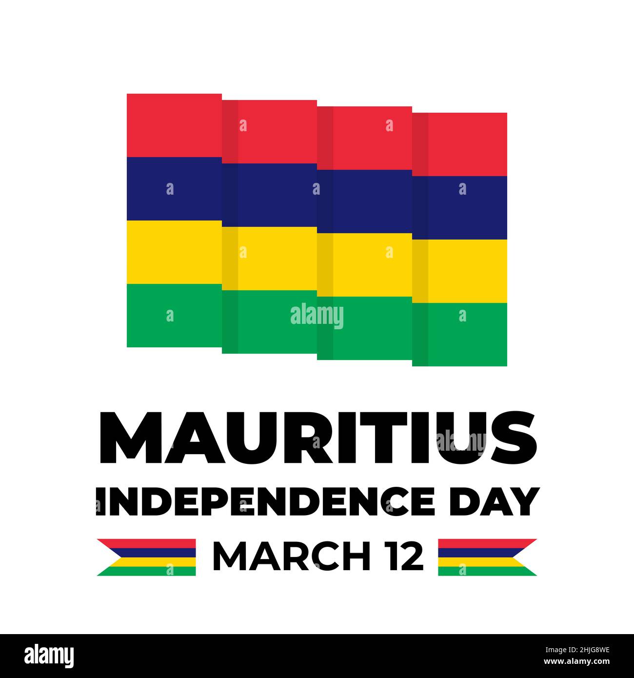 Mauritius Independence Day typography poster. national holiday on March ...