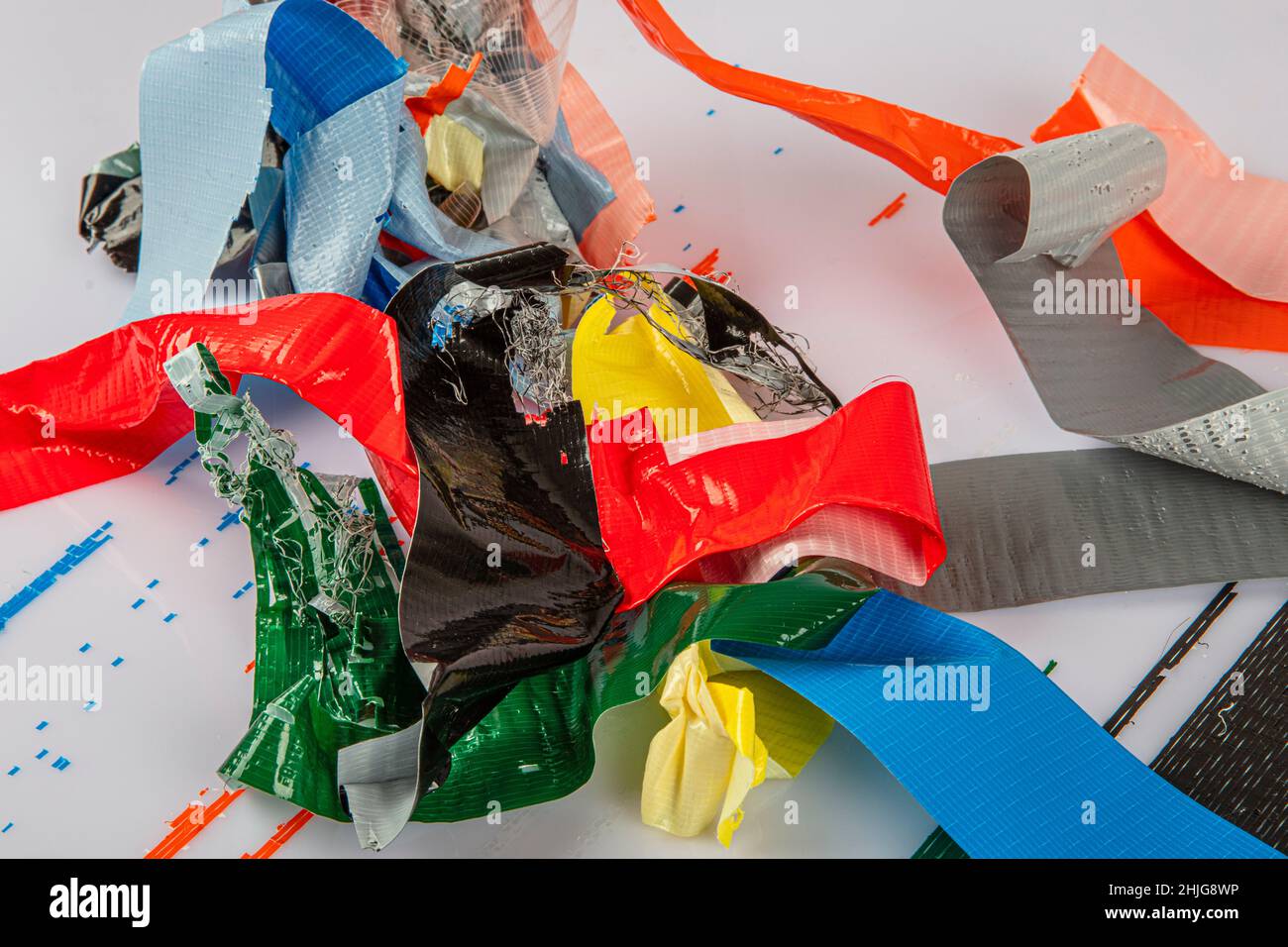 Colored duct tapes. Colorful rolls of rainbow colored adhesive tape on ...