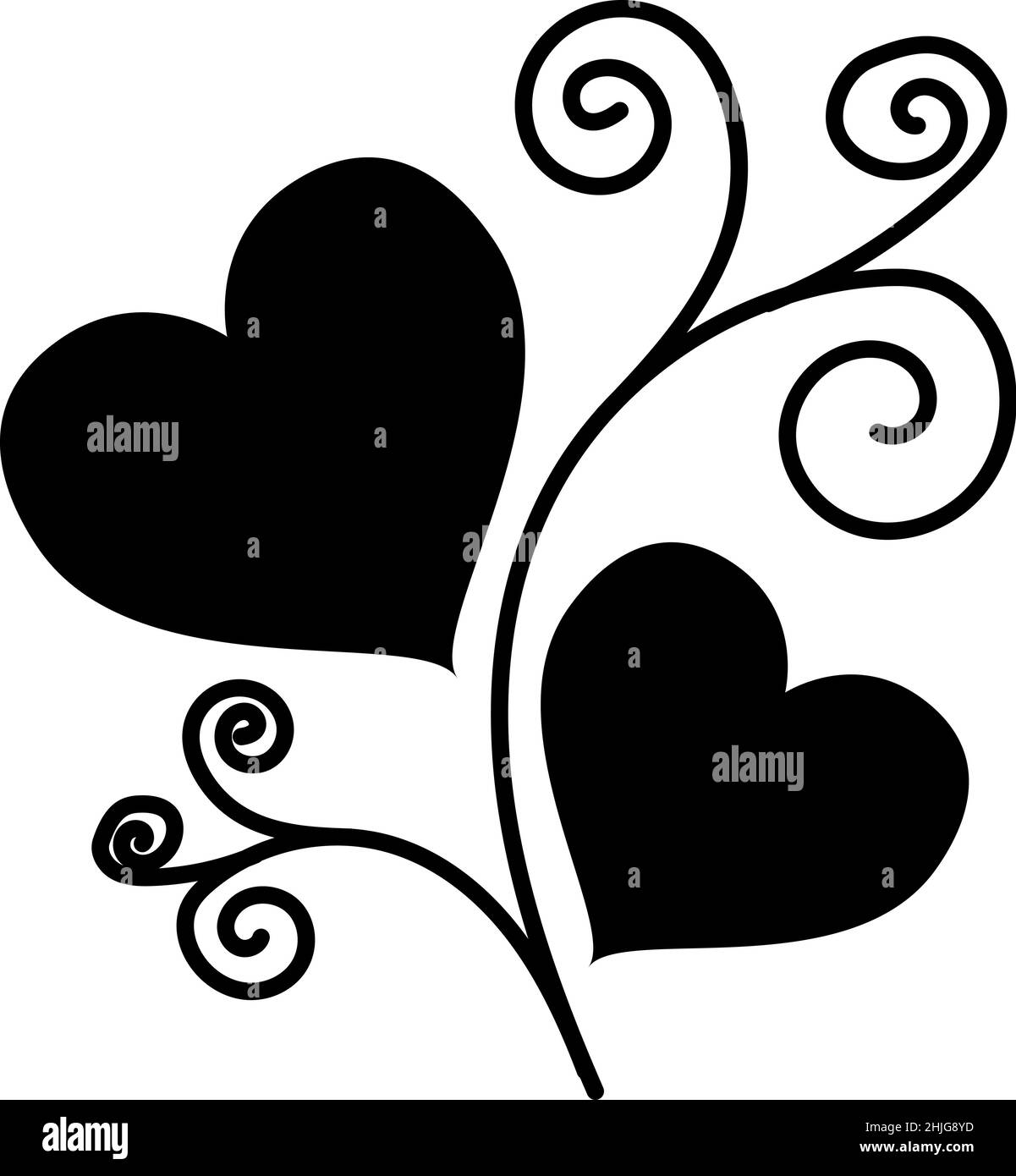 Cute floral background heart Cut Out Stock Images & Pictures - Alamy