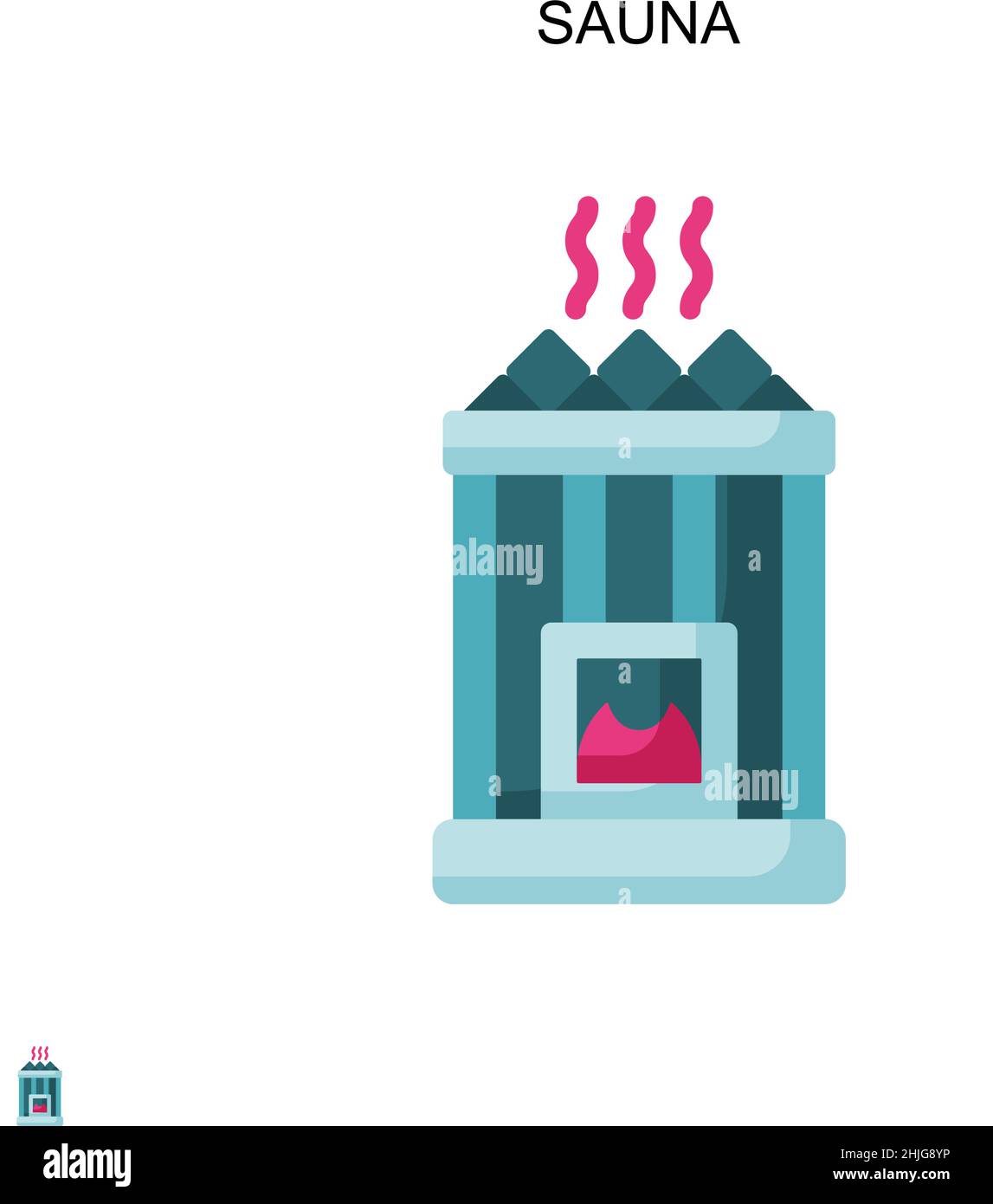 Sauna Simple vector icon. Illustration symbol design template for web ...