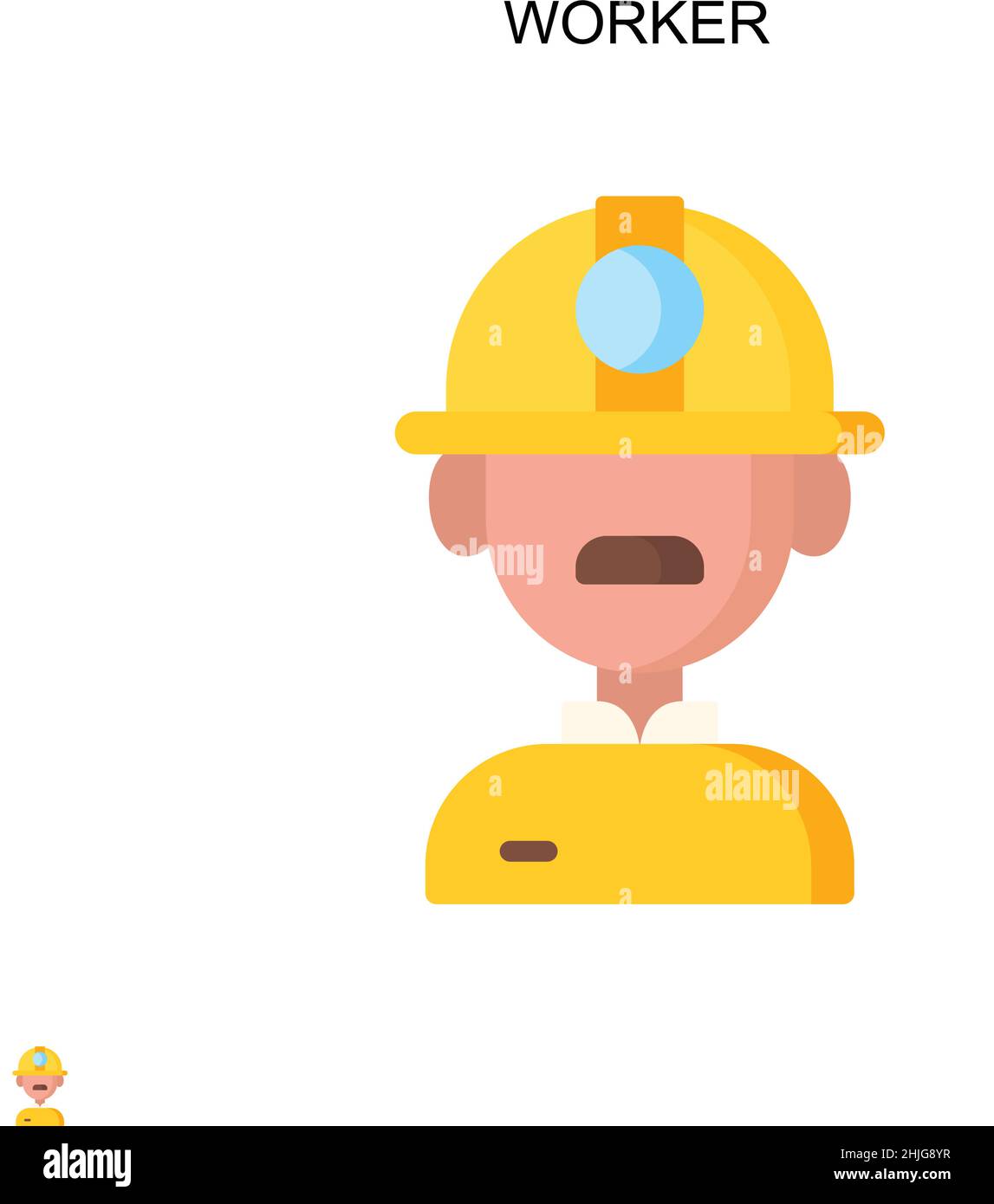 Worker Simple vector icon. Illustration symbol design template for web ...