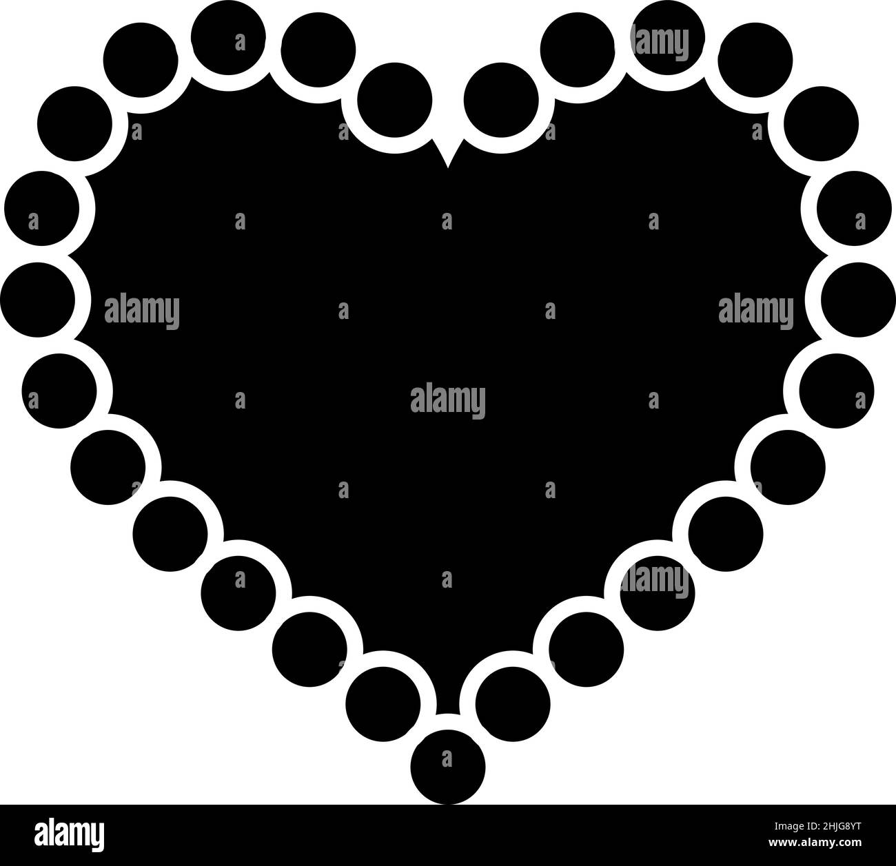 Pearl Heart Glyph Icon Vector Stock Vector Image & Art - Alamy