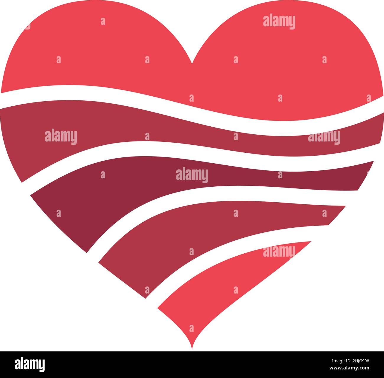 Striped Heart Filled Icon Vector Stock Vector Image & Art - Alamy