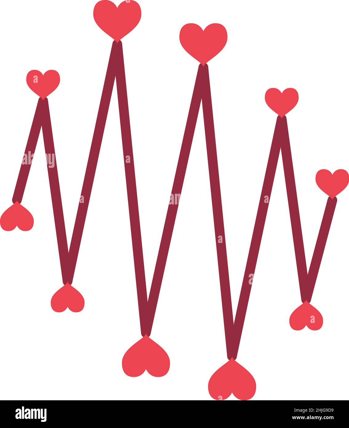 Heartbeat icon outline vector Stock Vector Images - Alamy