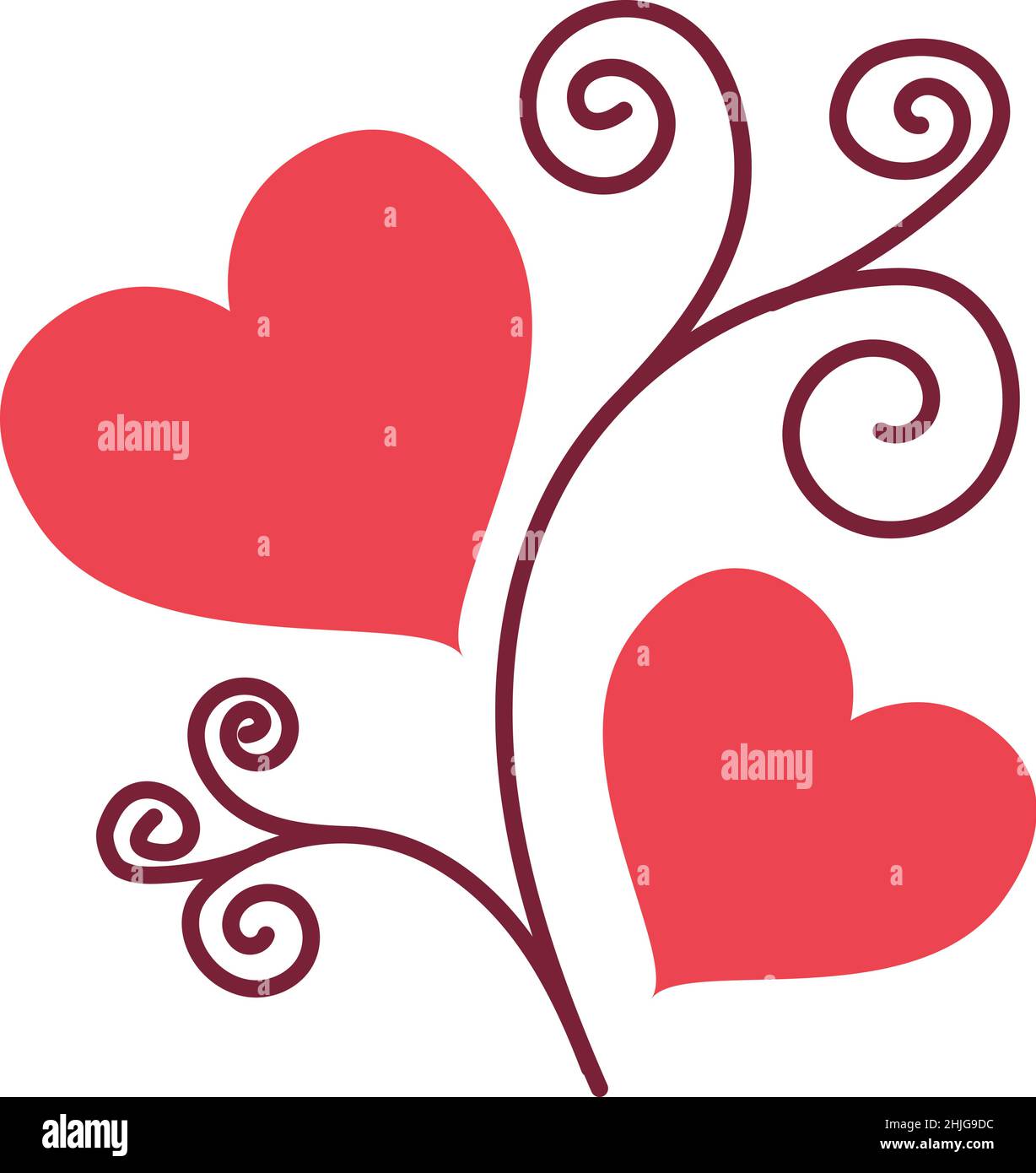 Floral Heart Filled Icon Vector Stock Vector Image & Art - Alamy