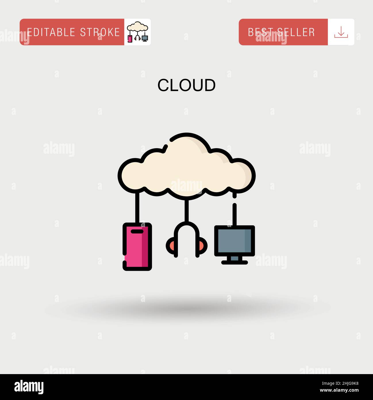 Cloud Simple vector icon Stock Vector Image & Art - Alamy