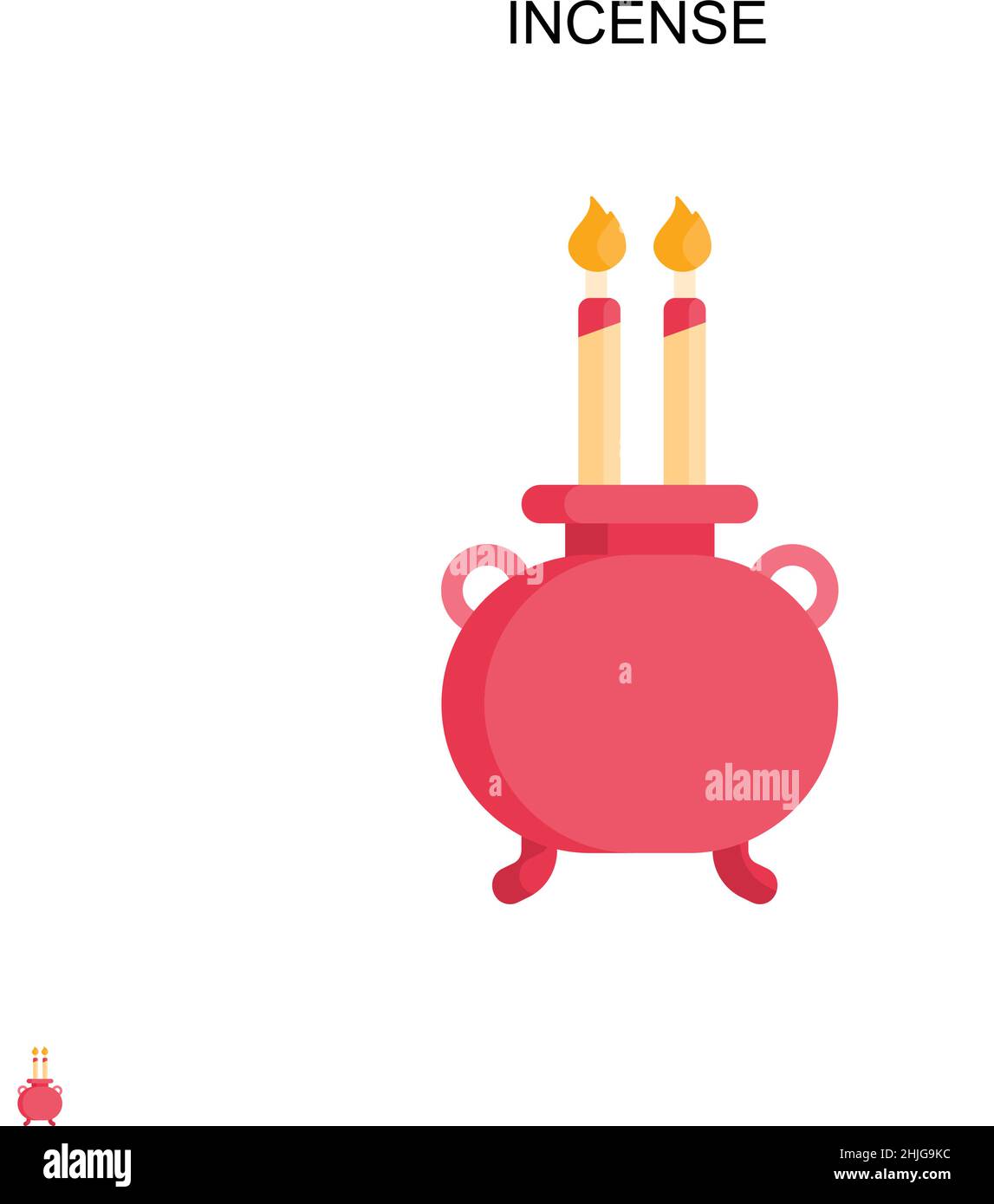 Incense Simple vector icon. Illustration symbol design template for web ...