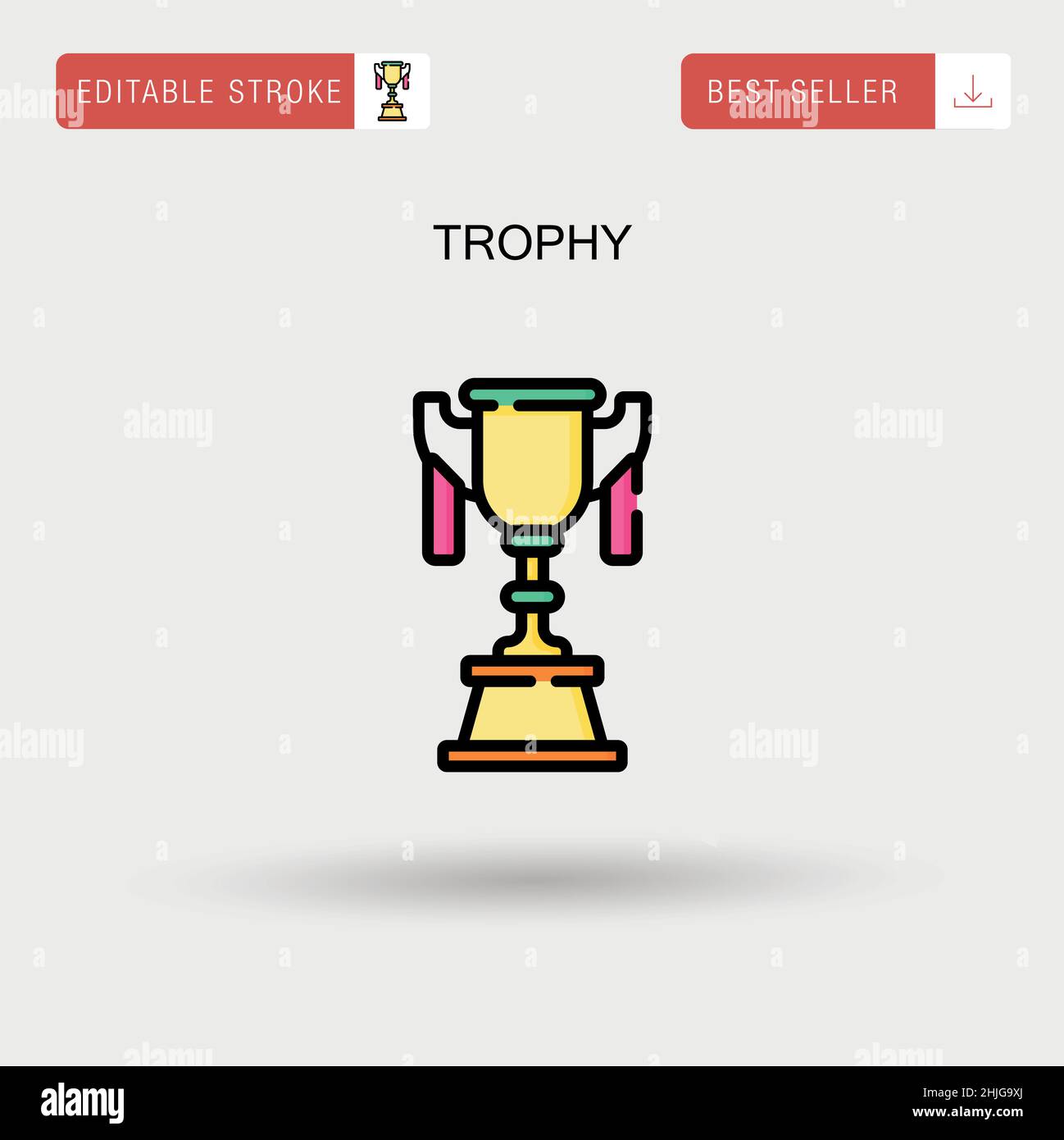 Trophy Simple vector icon Stock Vector Image & Art - Alamy